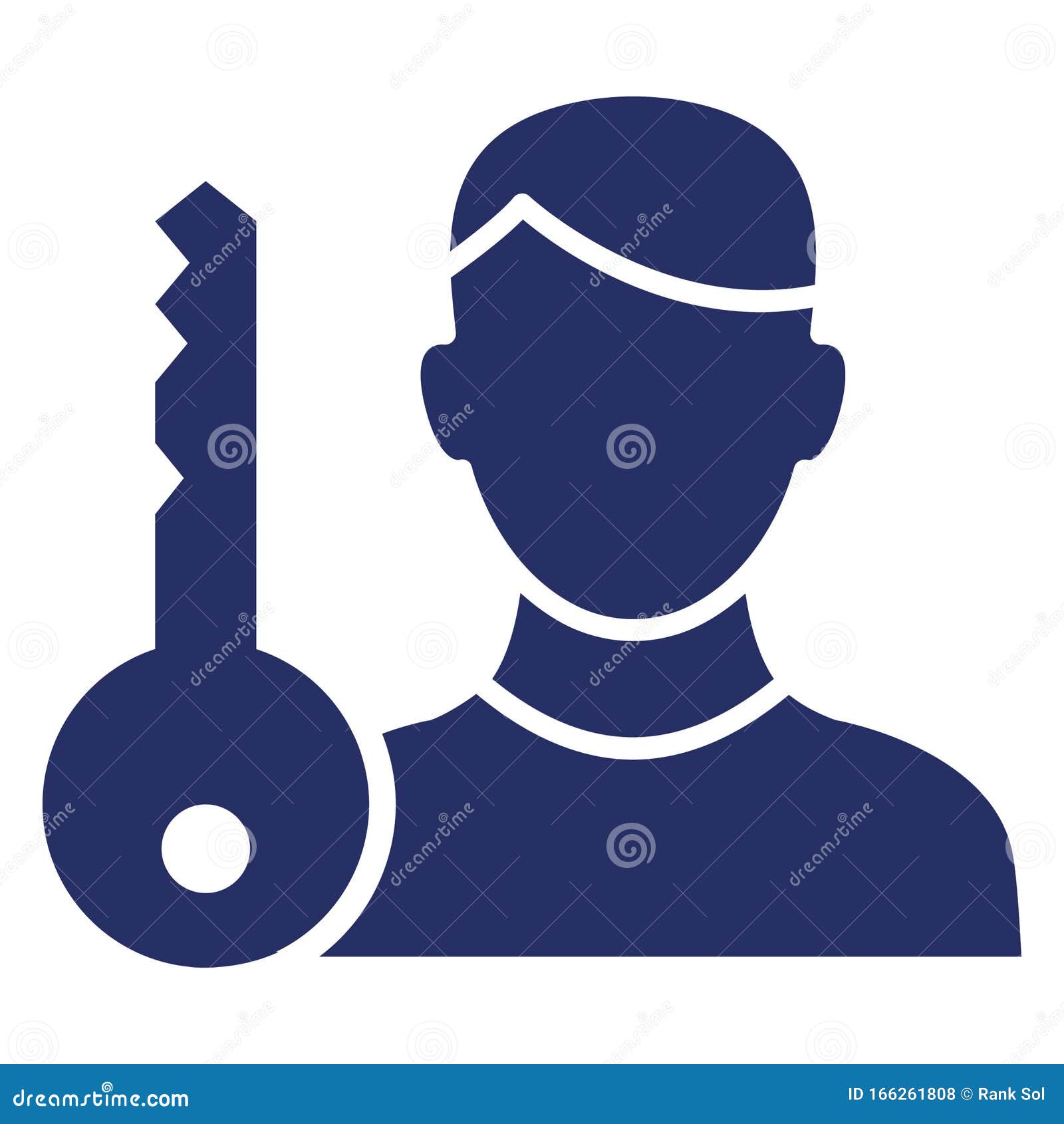 The Key Man Isolated Vector Icon Which Can Easily Modify or Edit Stock ...