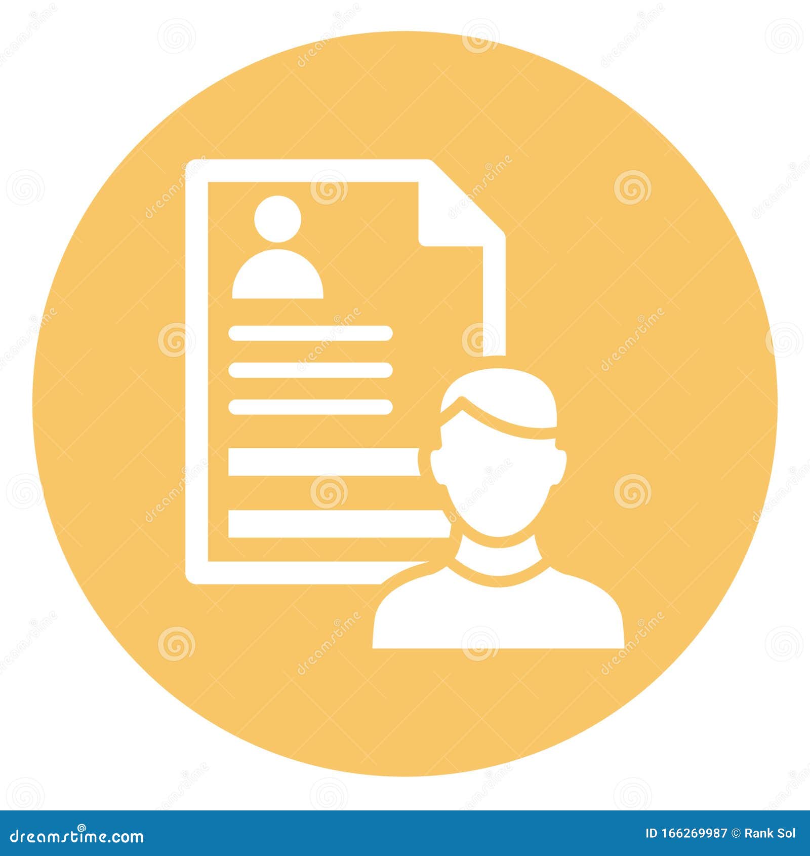 Biodata Isolated Vector Icon Which Can Easily Modify or Edit Stock ...