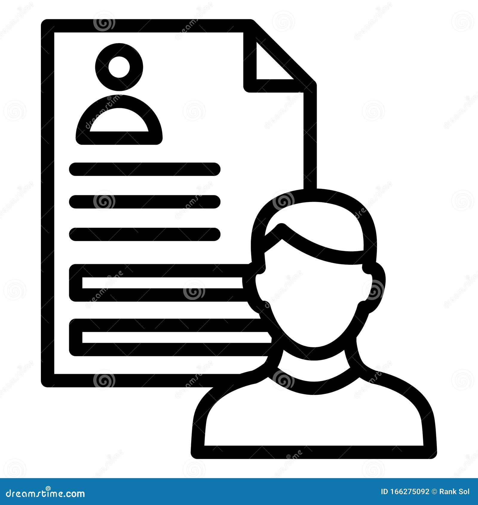 Biodata Isolated Vector Icon Which Can Easily Modify or Edit Stock ...