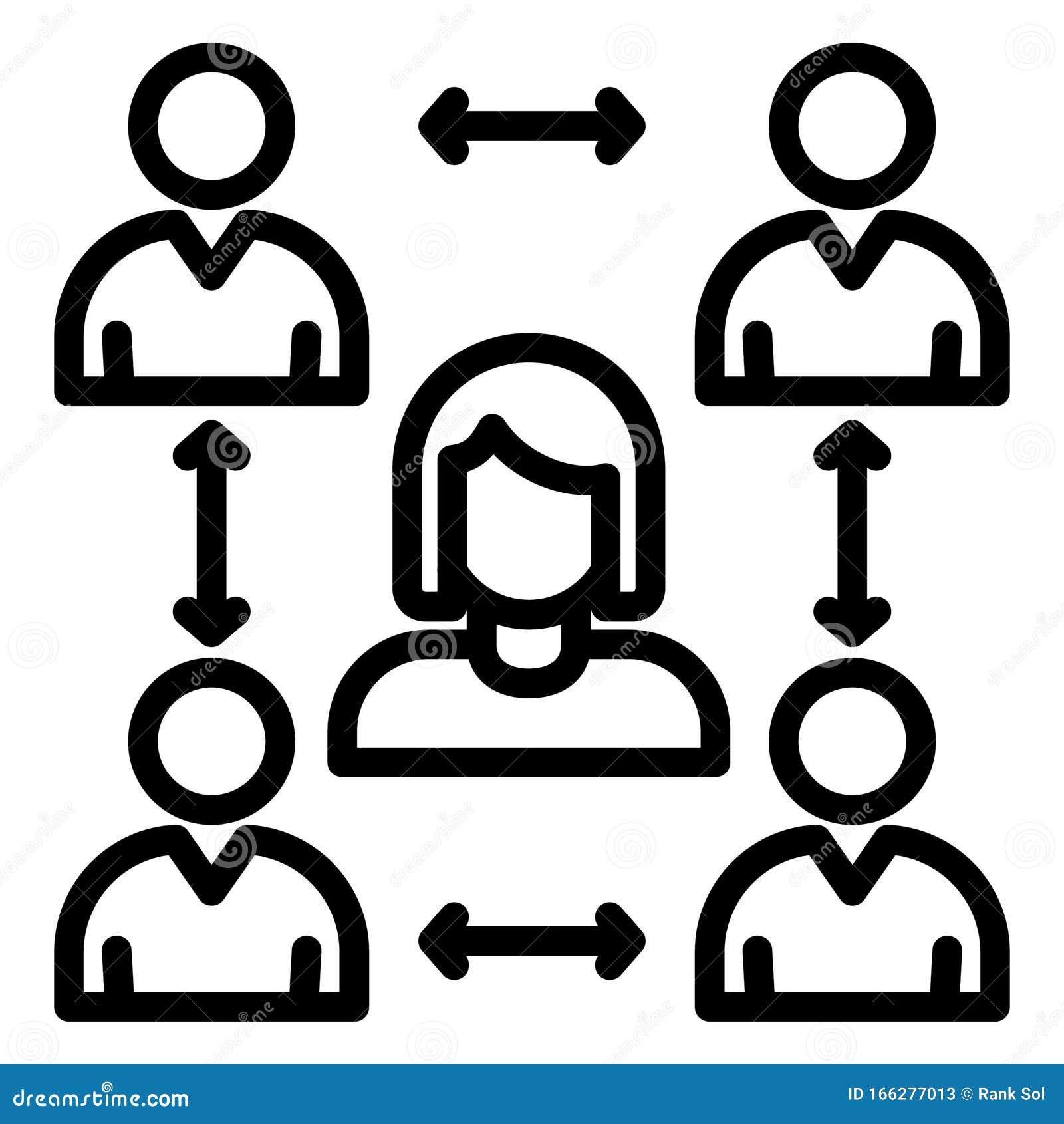 Team Group Isolated Vector Icon Which Can Easily Modify or Edit Stock ...