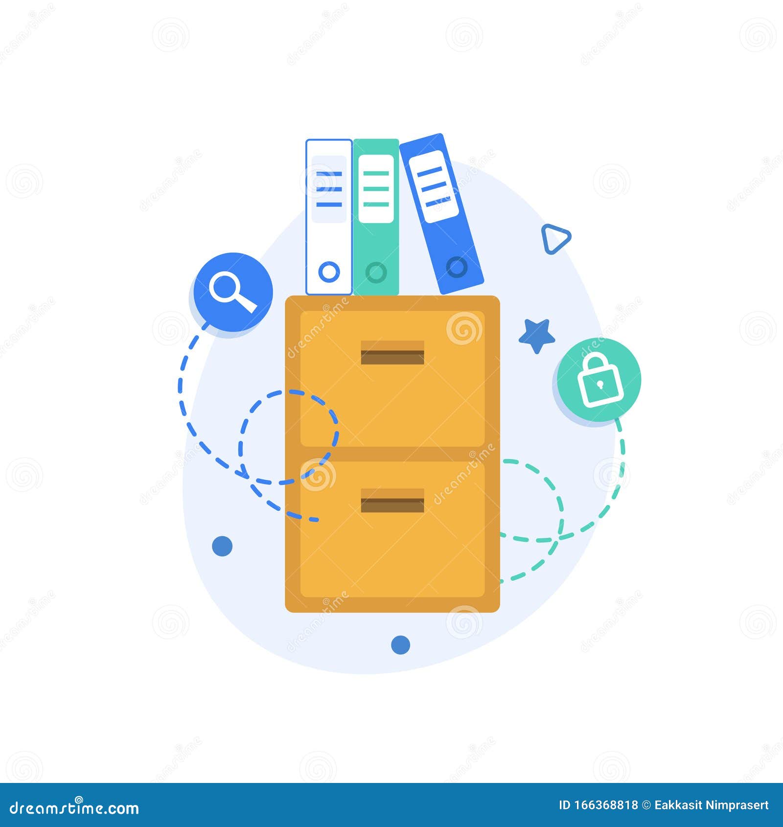 Document Cabinet and Document Storage Stock Illustration - Illustration ...