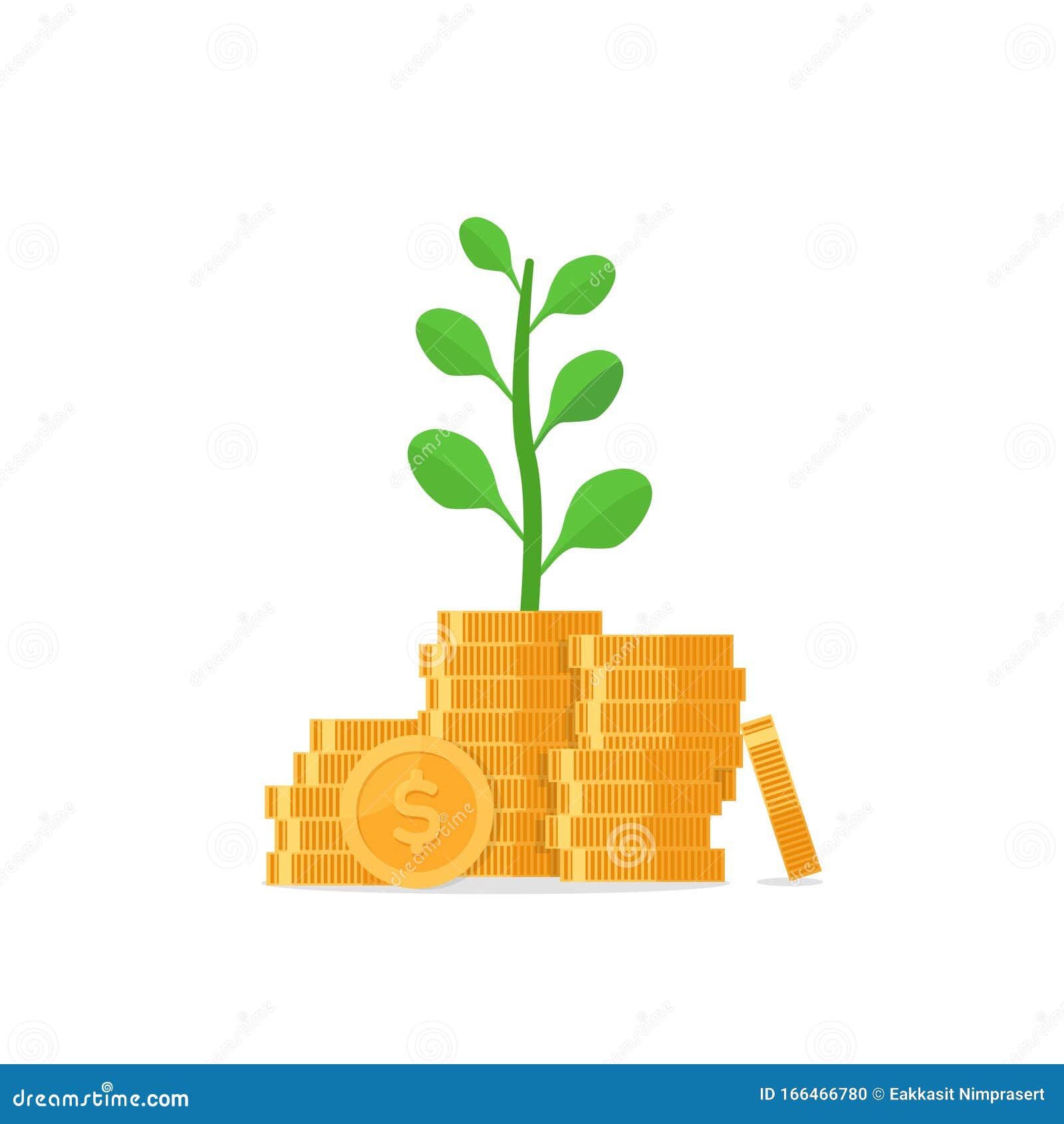 Tree Growing on Coins Stack with Mutual Fund, Income Increase Stock ...