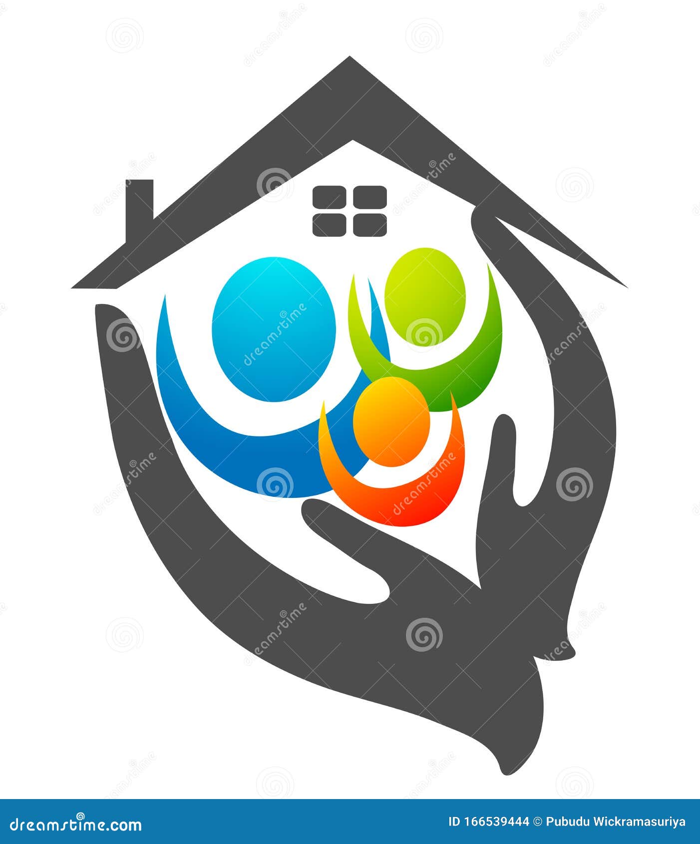 Family Union Love House Home Children Kids Taking Care Hands Love ...