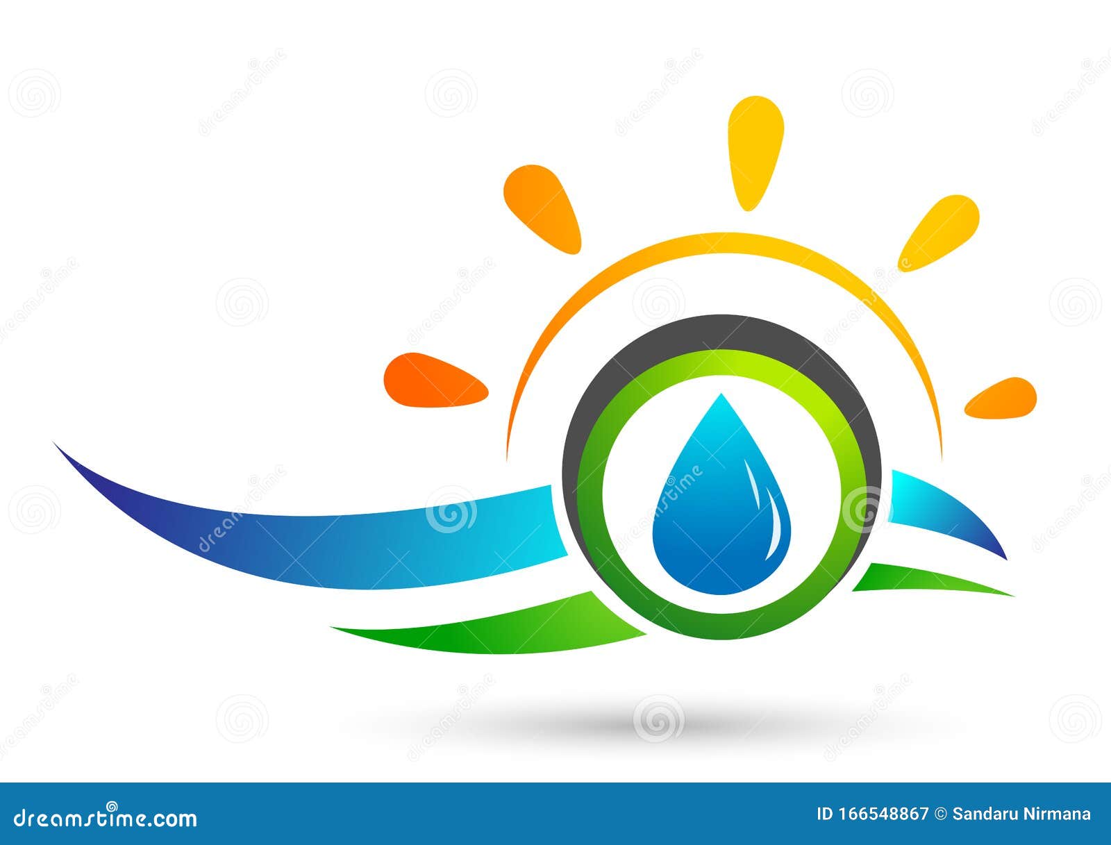 Globe Water Drop Save Logo Concept of Water Drop with World Save Earth ...