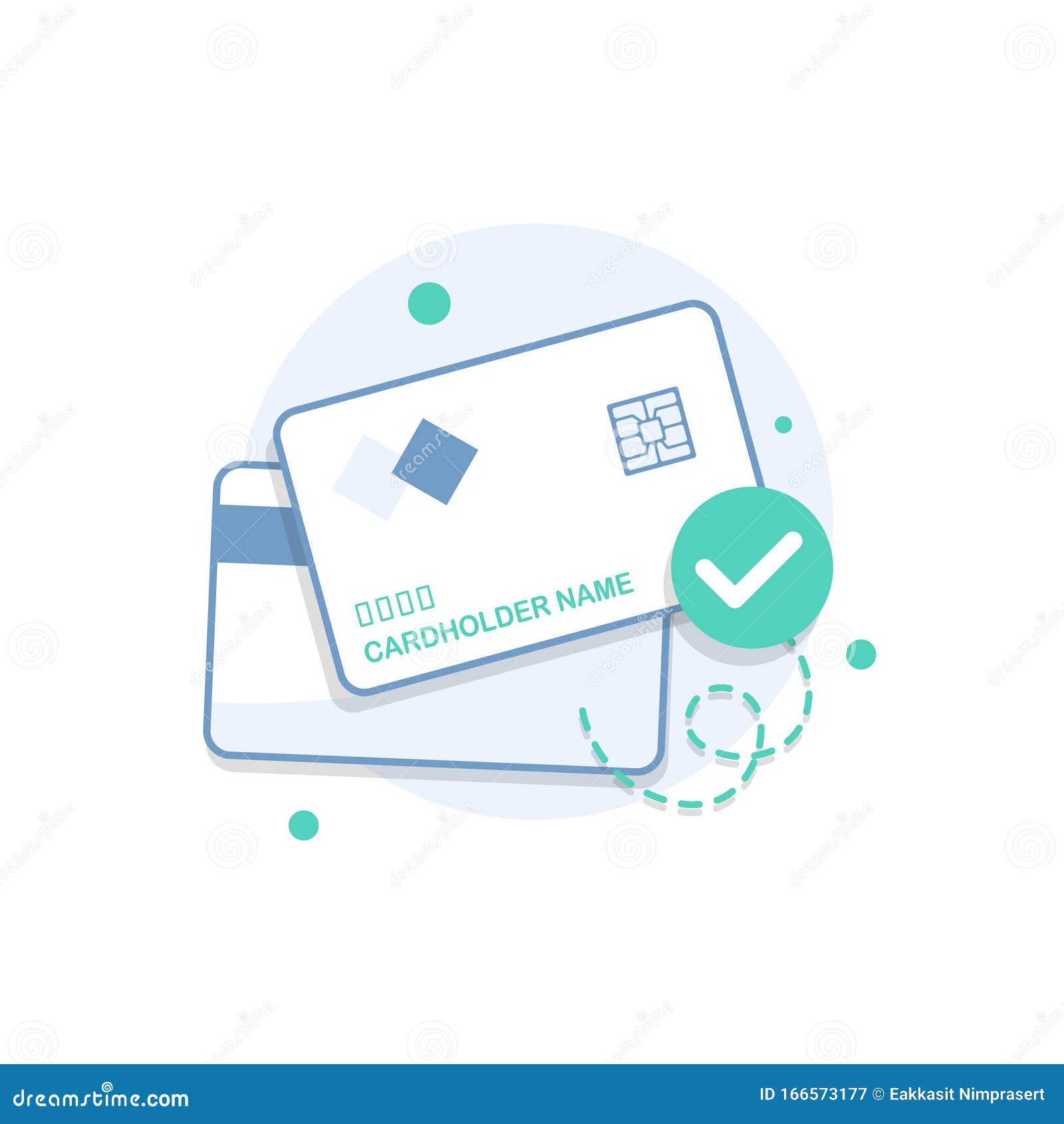 Plastic Debit or Credit Card with a Payment Approved Icon Stock Vector ...
