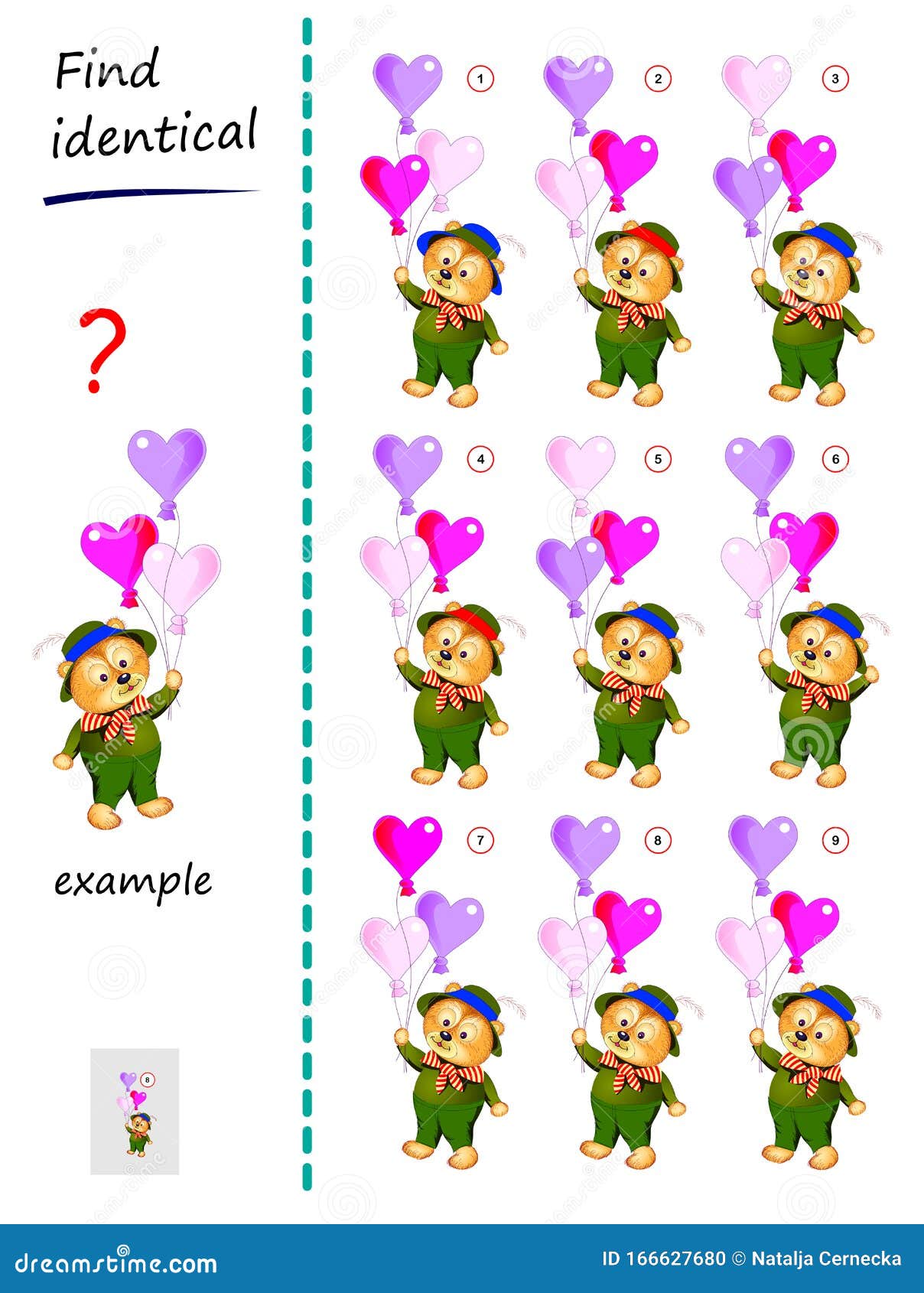 Find Bears Among Snow And Ice, Color And Count. Games For Kids. Puzzle ...