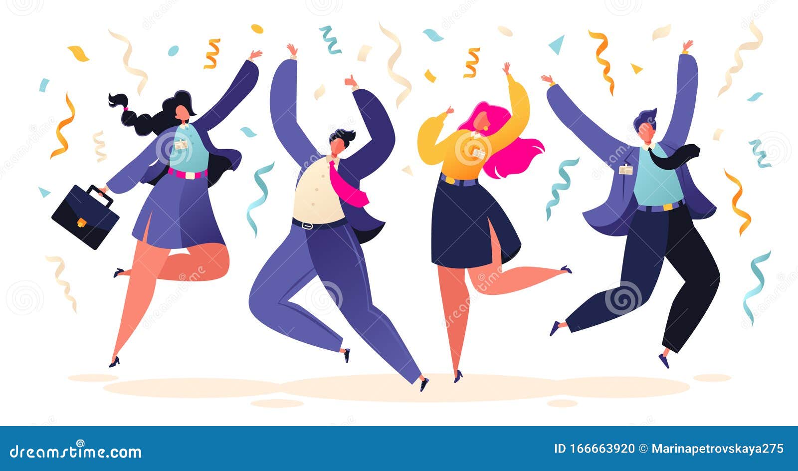 Happy Colleagues, Business People, Managers Team Celebrating Success or ...