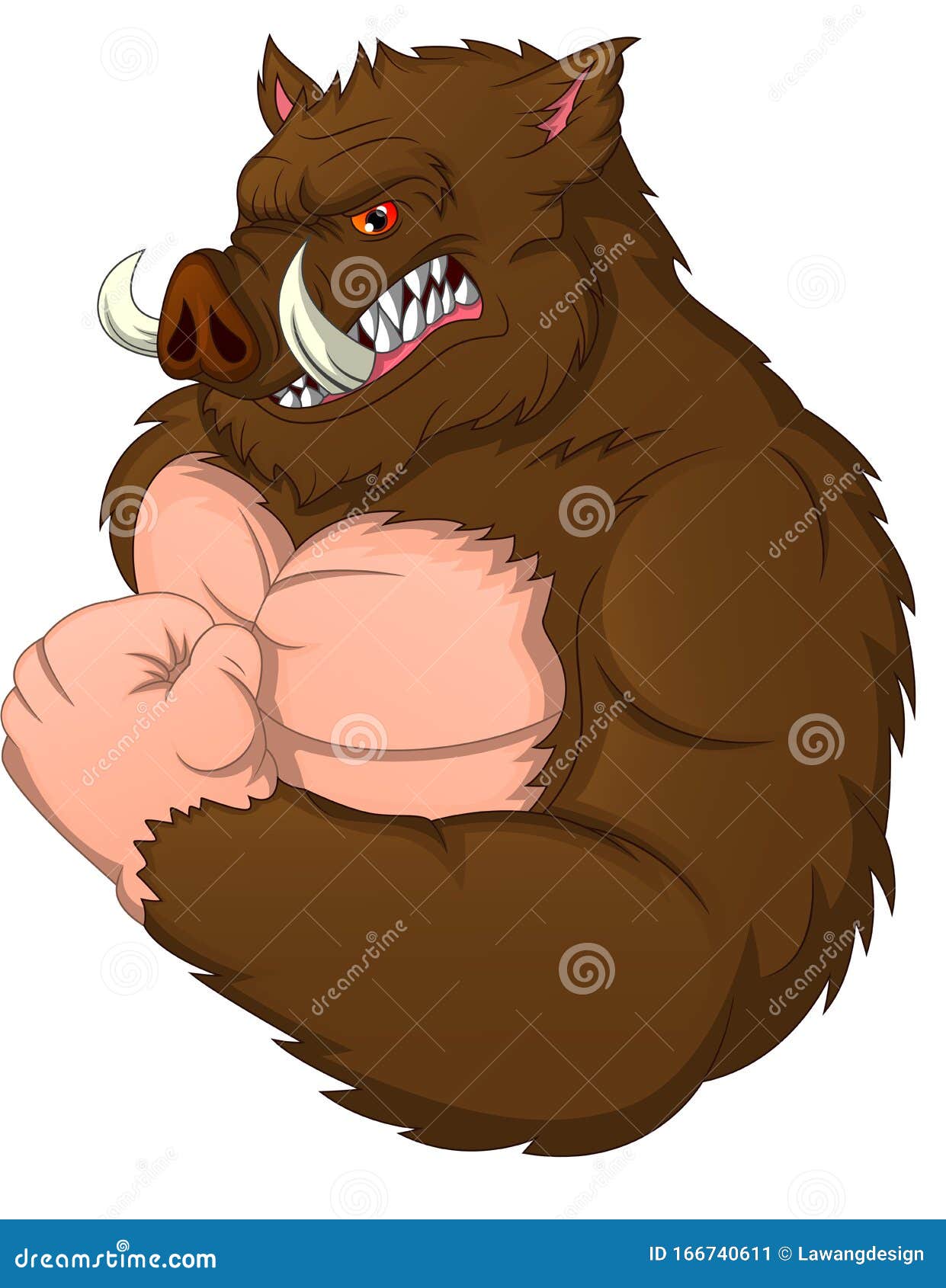 Cute Muscle Crocodile Cartoon | CartoonDealer.com #161767001