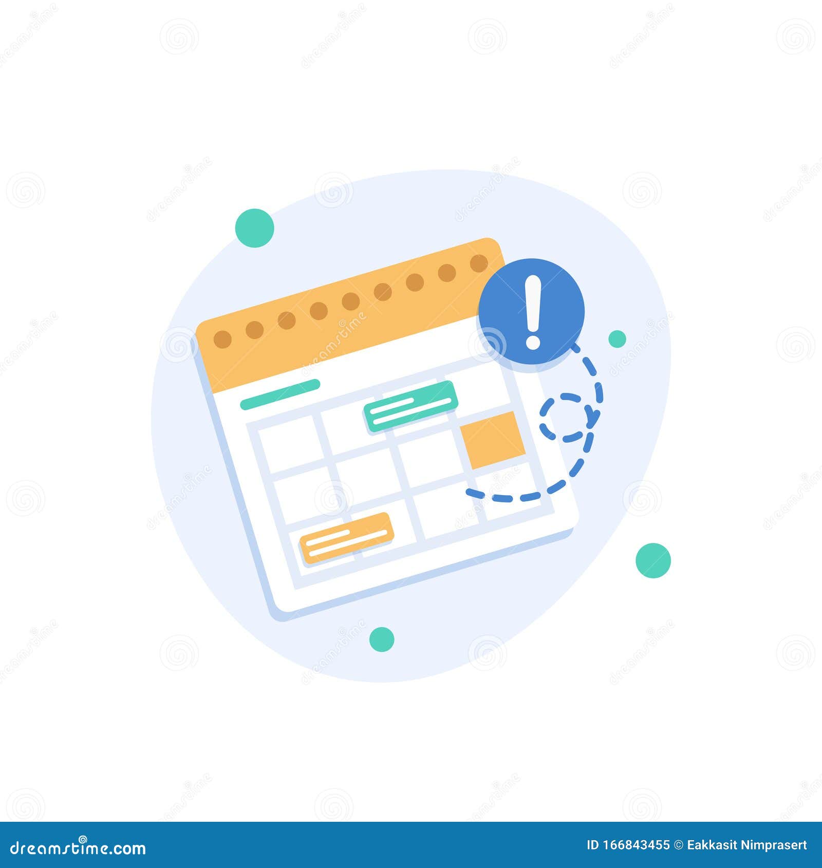 Calendar Deadline or Event Reminder Notification Stock Illustration ...