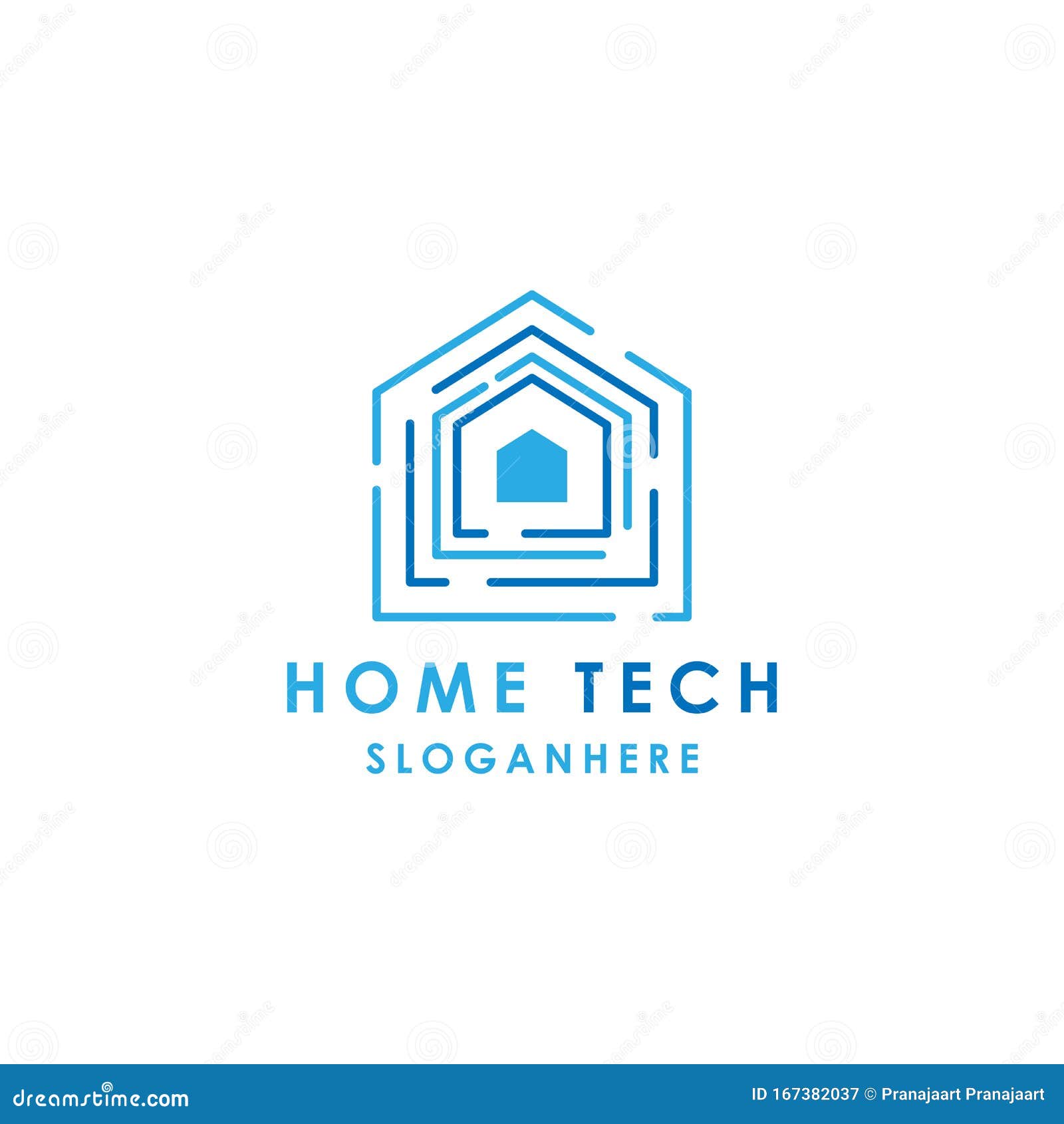 Modern Home Tech Logo Design Vector Stock Vector - Illustration of ...