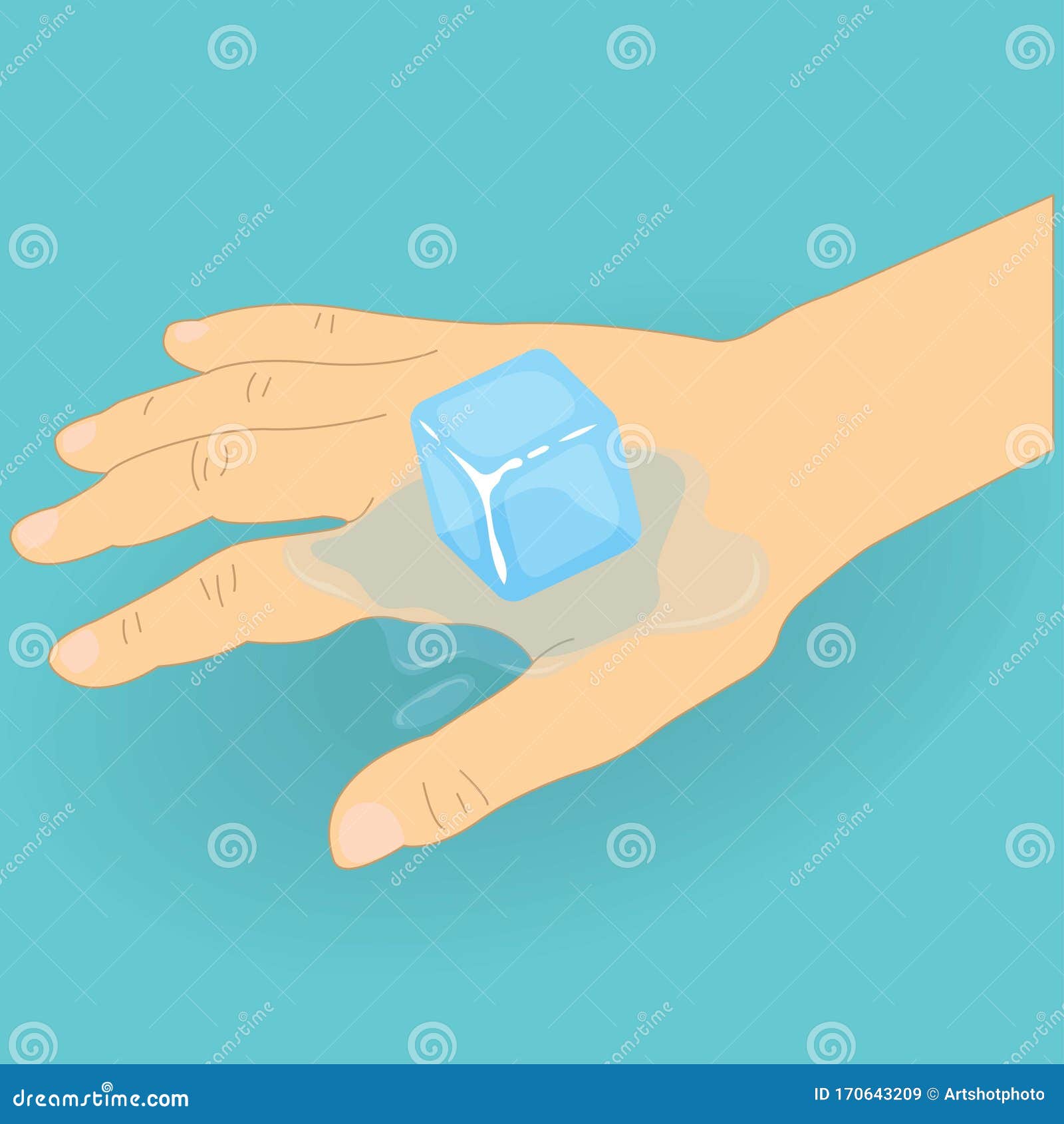 Ice Cube Sick Vector. Cartoon Character | CartoonDealer.com #244091843