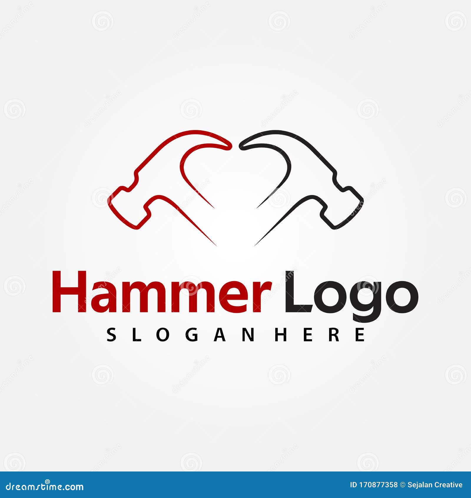 Hammer Logo Vector for Construction Stock Vector - Illustration of flat ...