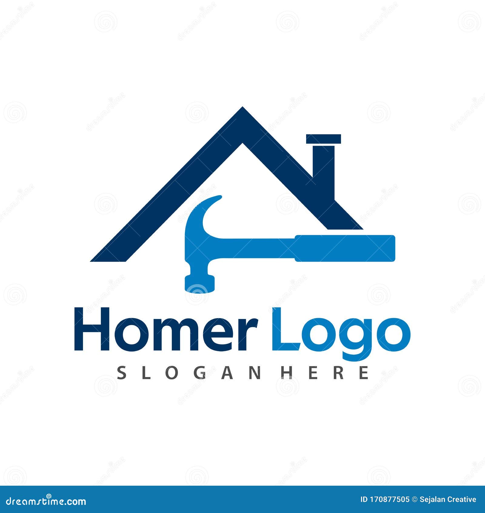 Home Construction Logo Design Template Stock Vector - Illustration of ...