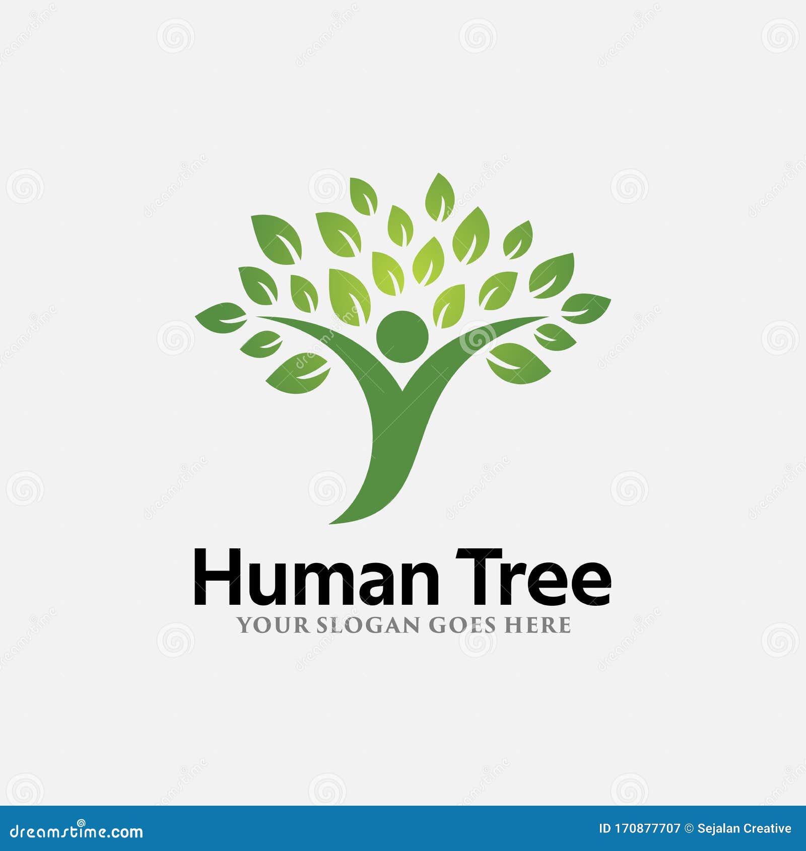 Human Tree Vector Logo stock vector. Illustration of concept - 170877707