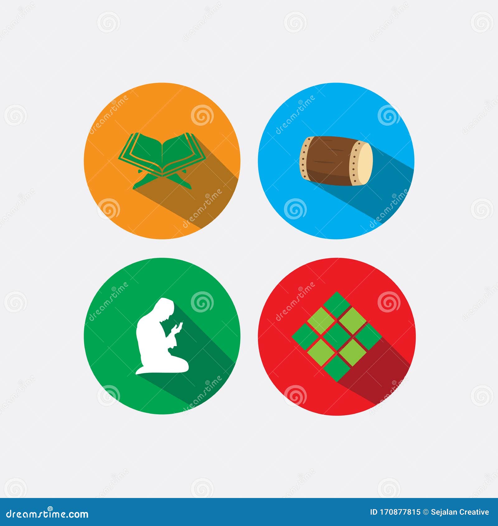 Set of Islamic Icons Vector Stock Vector - Illustration of culture ...