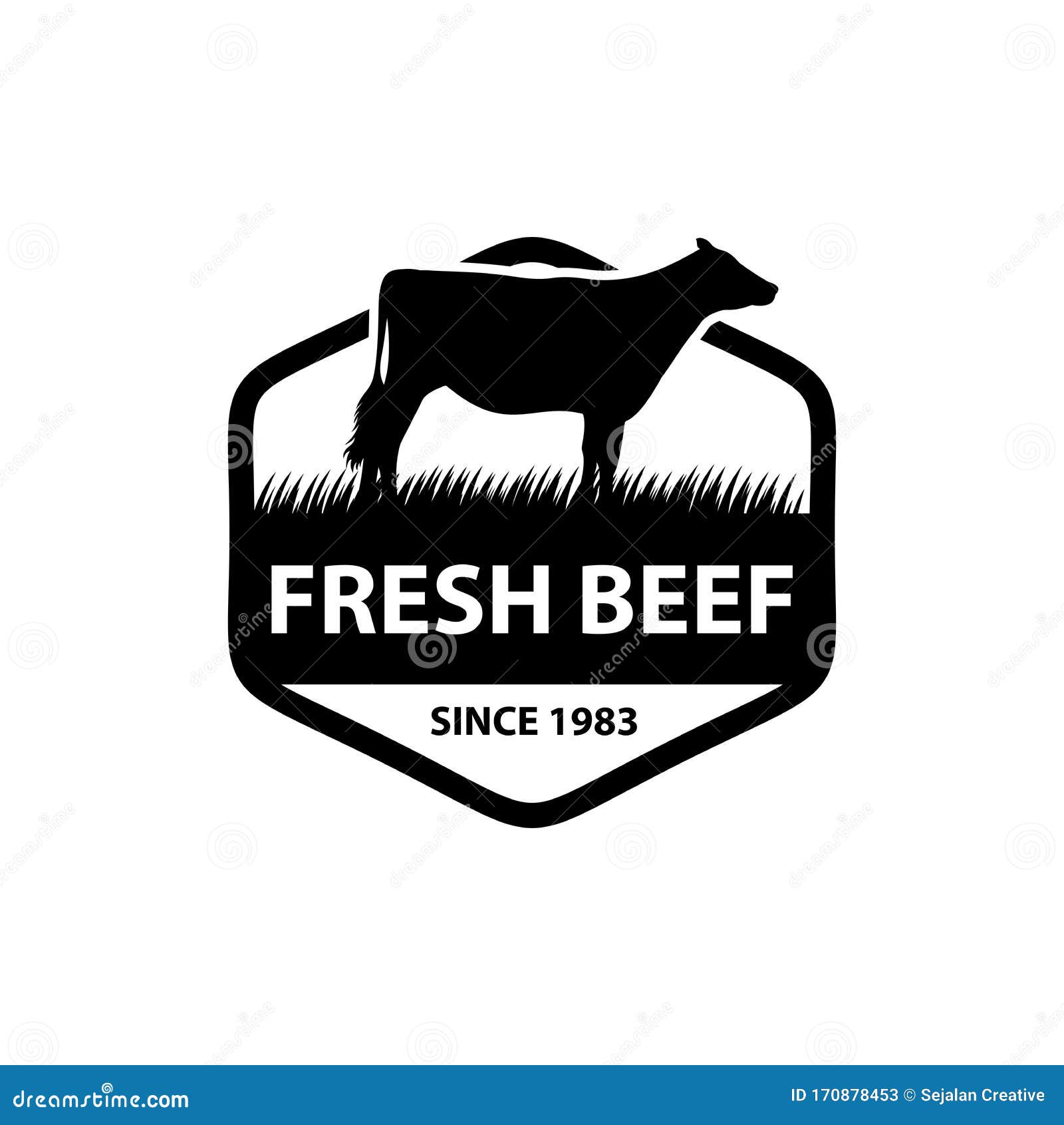 Premium fresh beef logo stock vector. Illustration of logo - 170878453