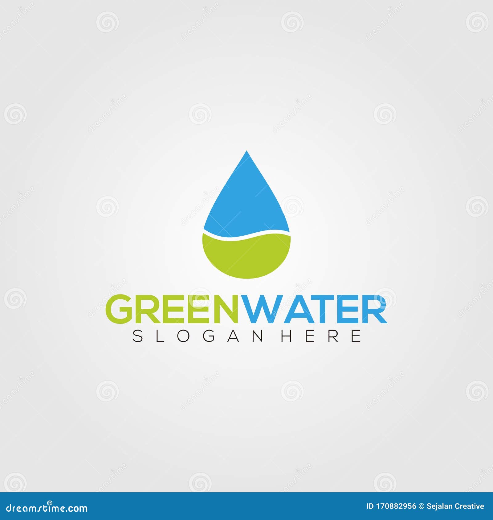 Green Water Logo Vector stock vector. Illustration of leaf - 170882956