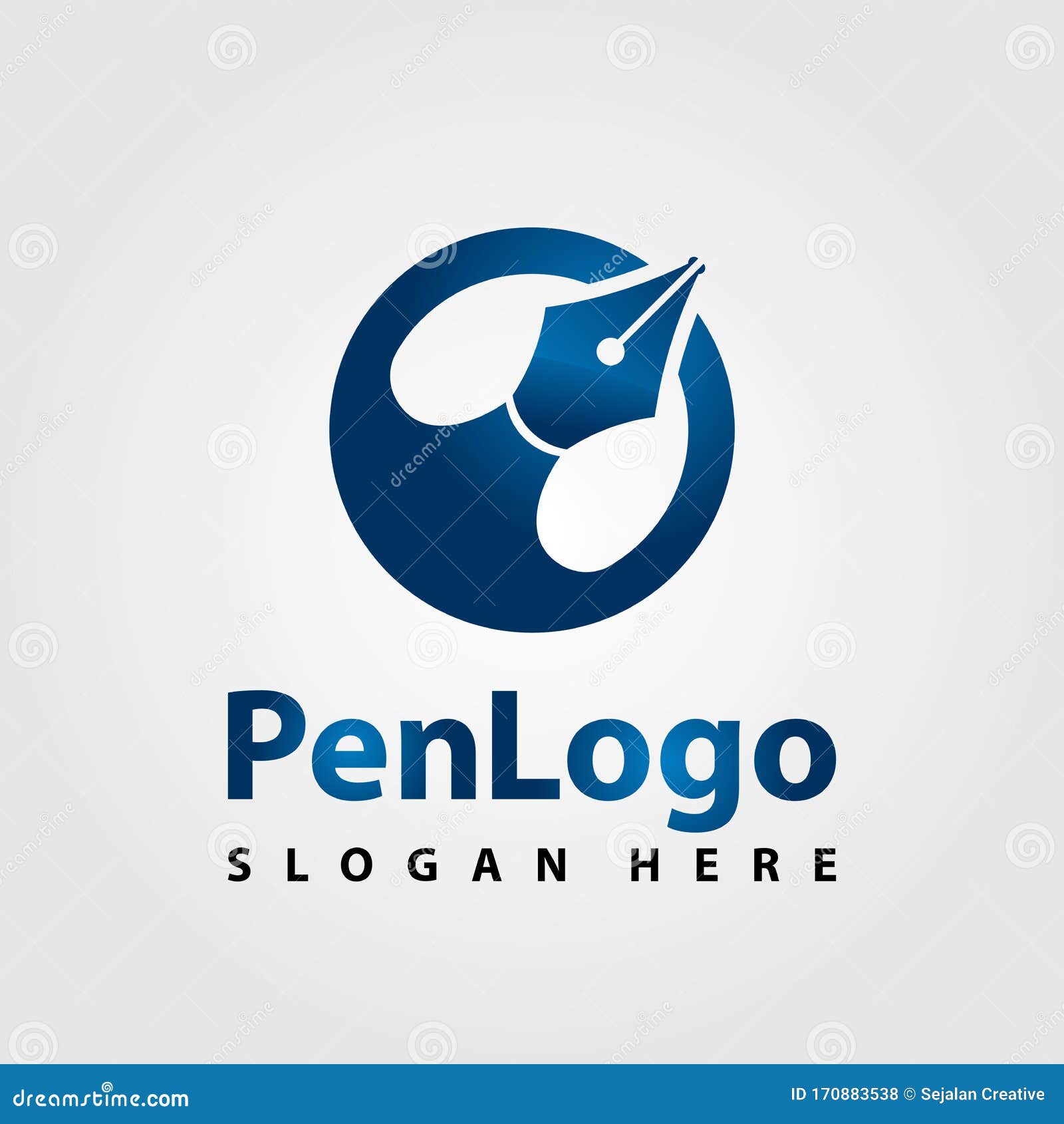 Pen logo vector stock vector. Illustration of drawing - 170883538