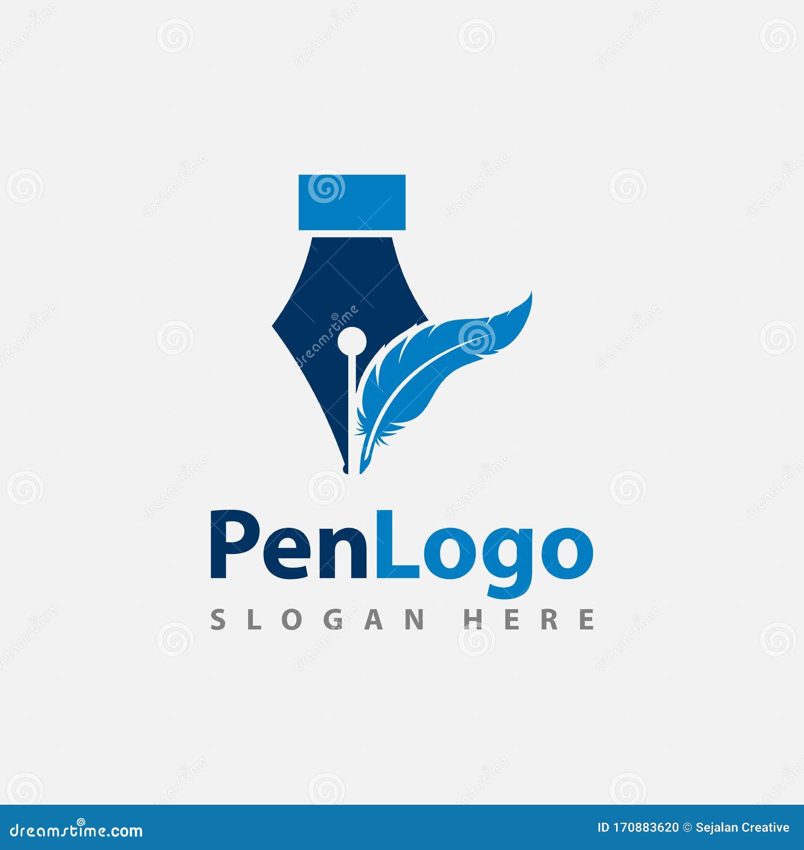 Pen logo vector stock vector. Illustration of graphic - 170883620