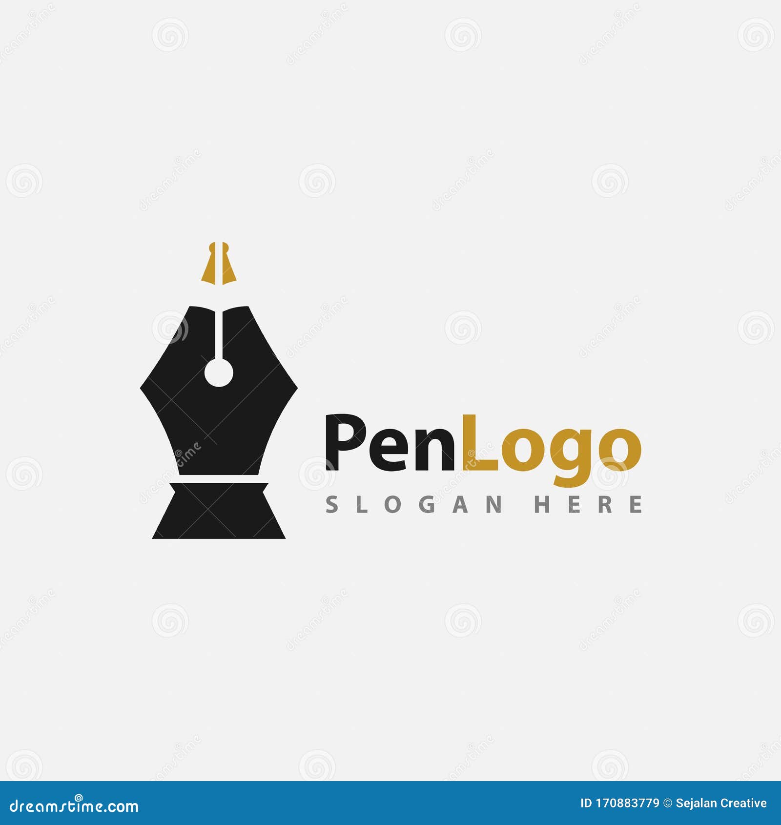 Pen logo vector stock vector. Illustration of drawing - 170883779