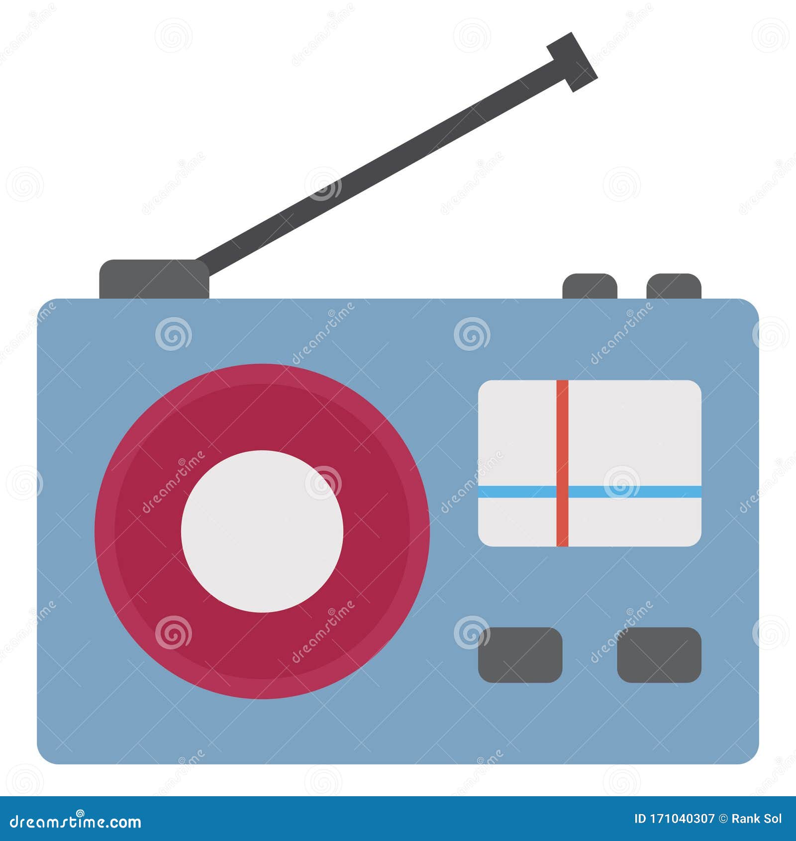 Basic RGB Boombox, Old Radio Color Vector Icon You Can Edit or Modify ...