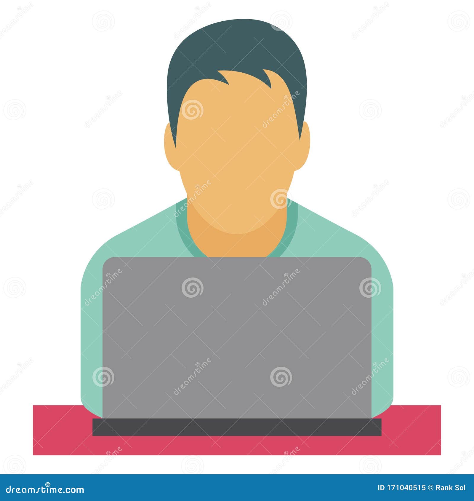 Basic RGB Employee, Remote Staff Color Vector Icon You Can Edit or ...