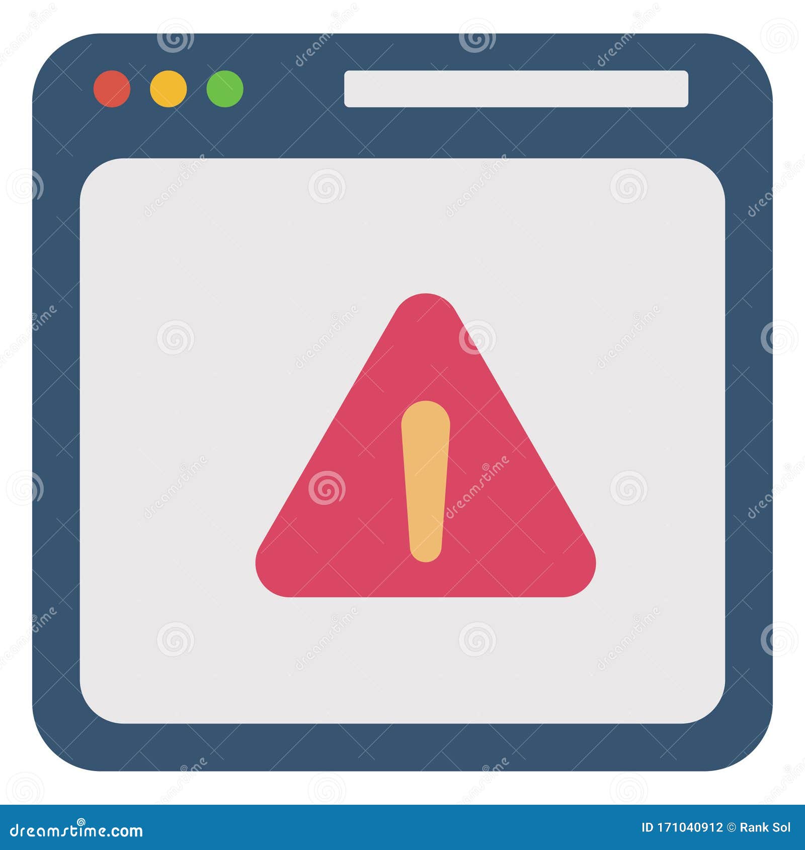 Alert, Broken Web Page Color Vector Icon You Can Edit or Modify it ...