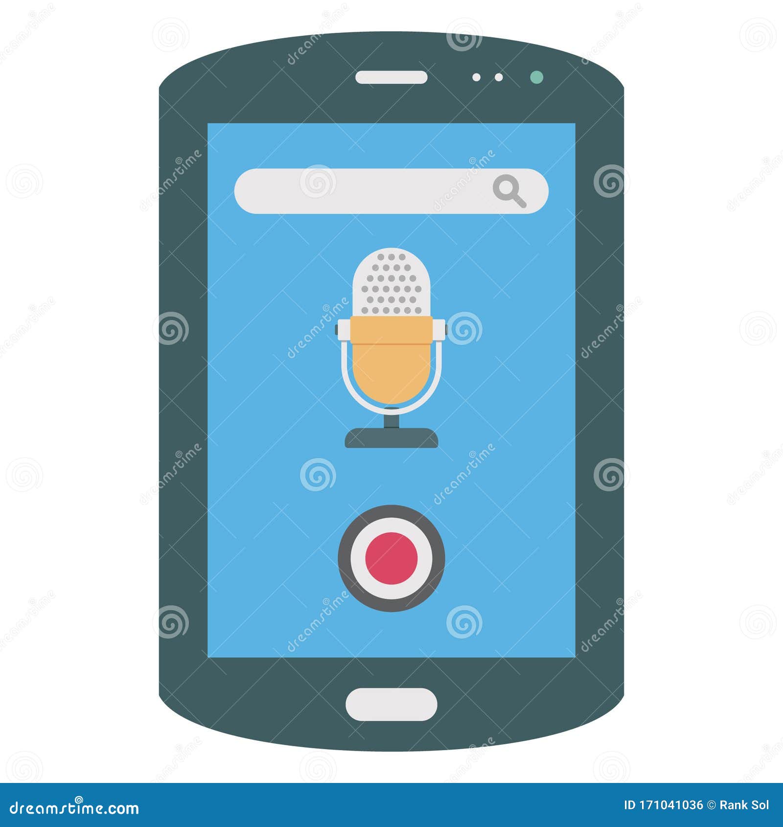 Audio Smartphone, Phone Recording Color Vector Icon You Can Edit or ...