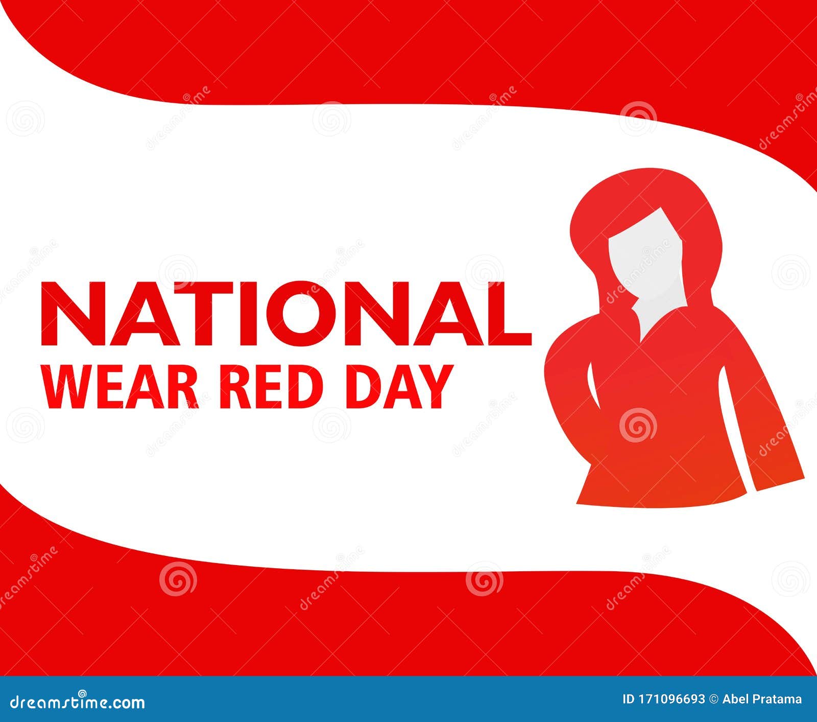 National Wear Red Day Vector Design Stock Vector - Illustration of ...