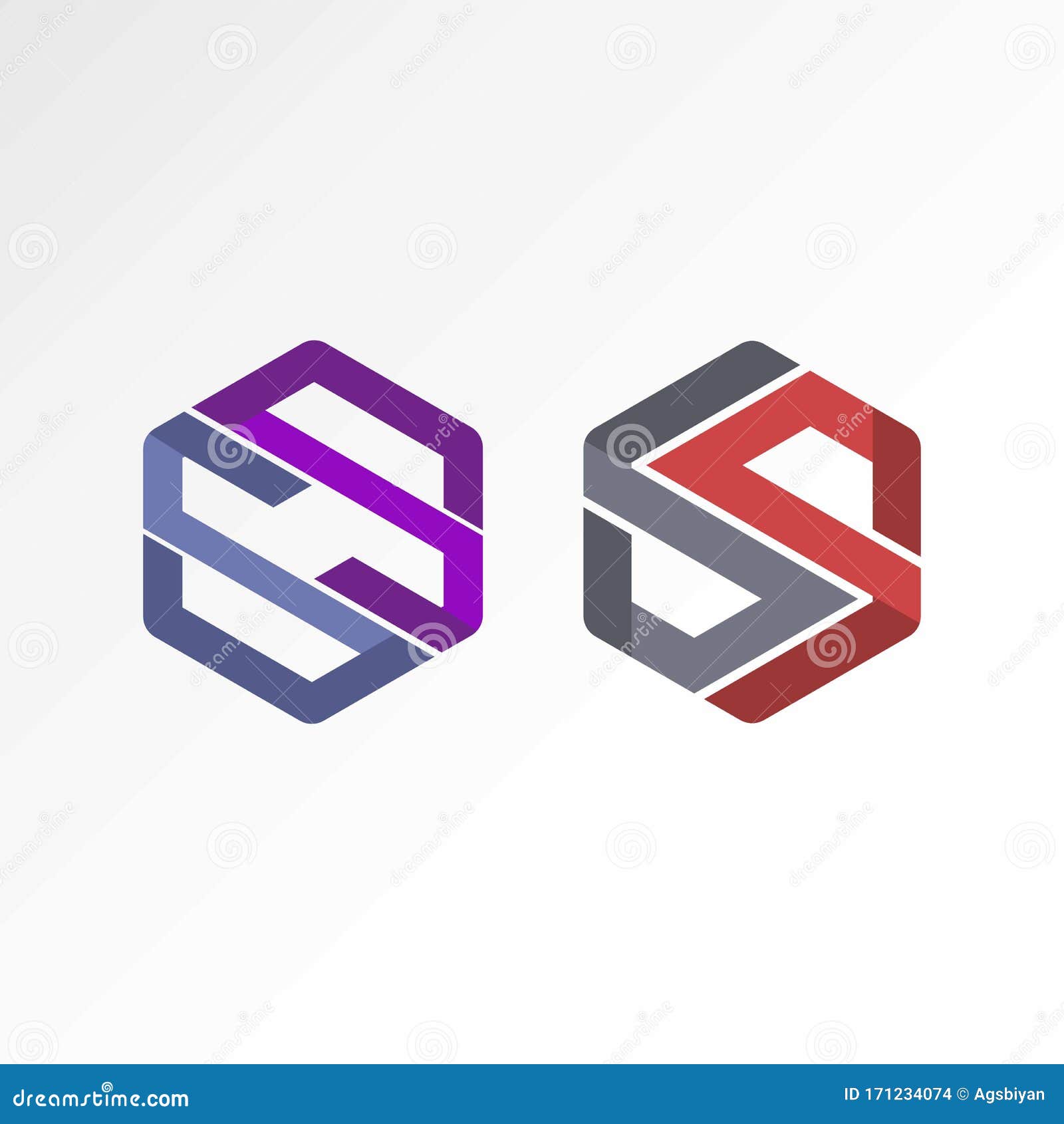 2 Design the Shape of the Letter S with Interesting Coloring Stock ...