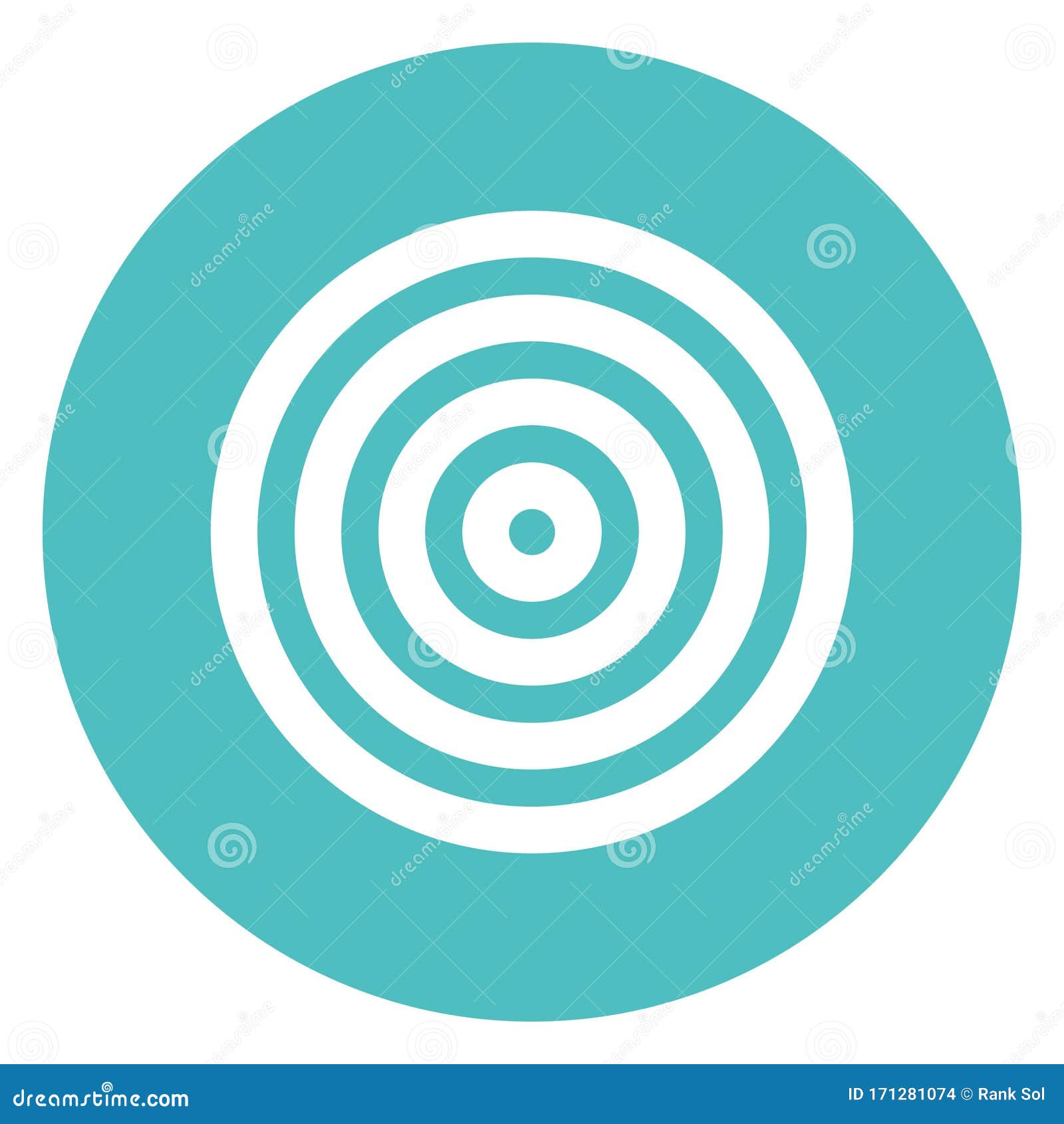 Aim, Goal Bold Outline Vector Icon Which Can Easily Modify or Edit ...