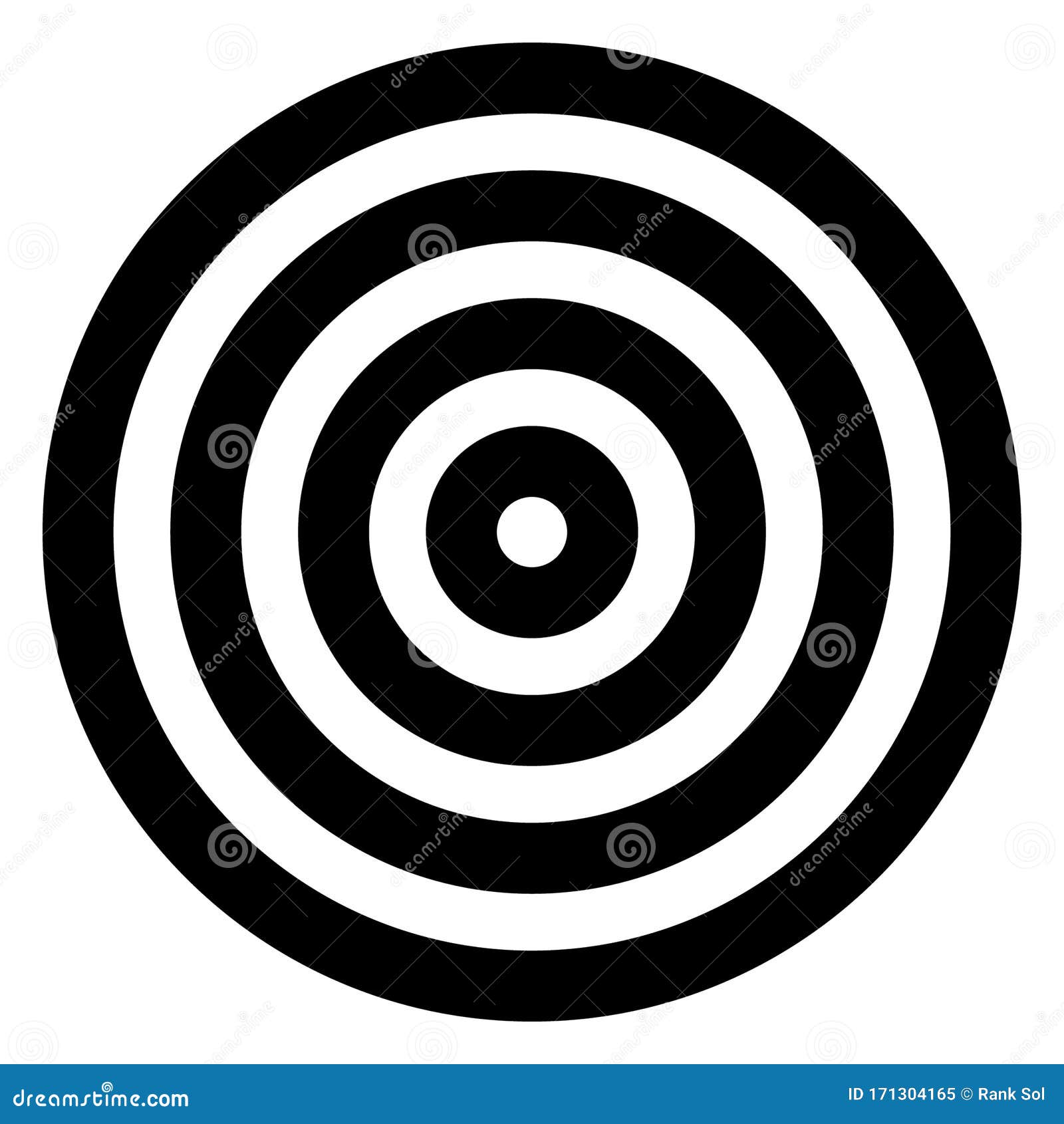 Aim, Bullseye, Bold Outline Vector Icon Which Can Easily Modify or Edit ...