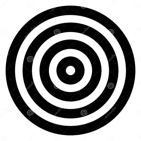 Aim, Bullseye, Bold Outline Vector Icon Which Can Easily Modify or Edit ...