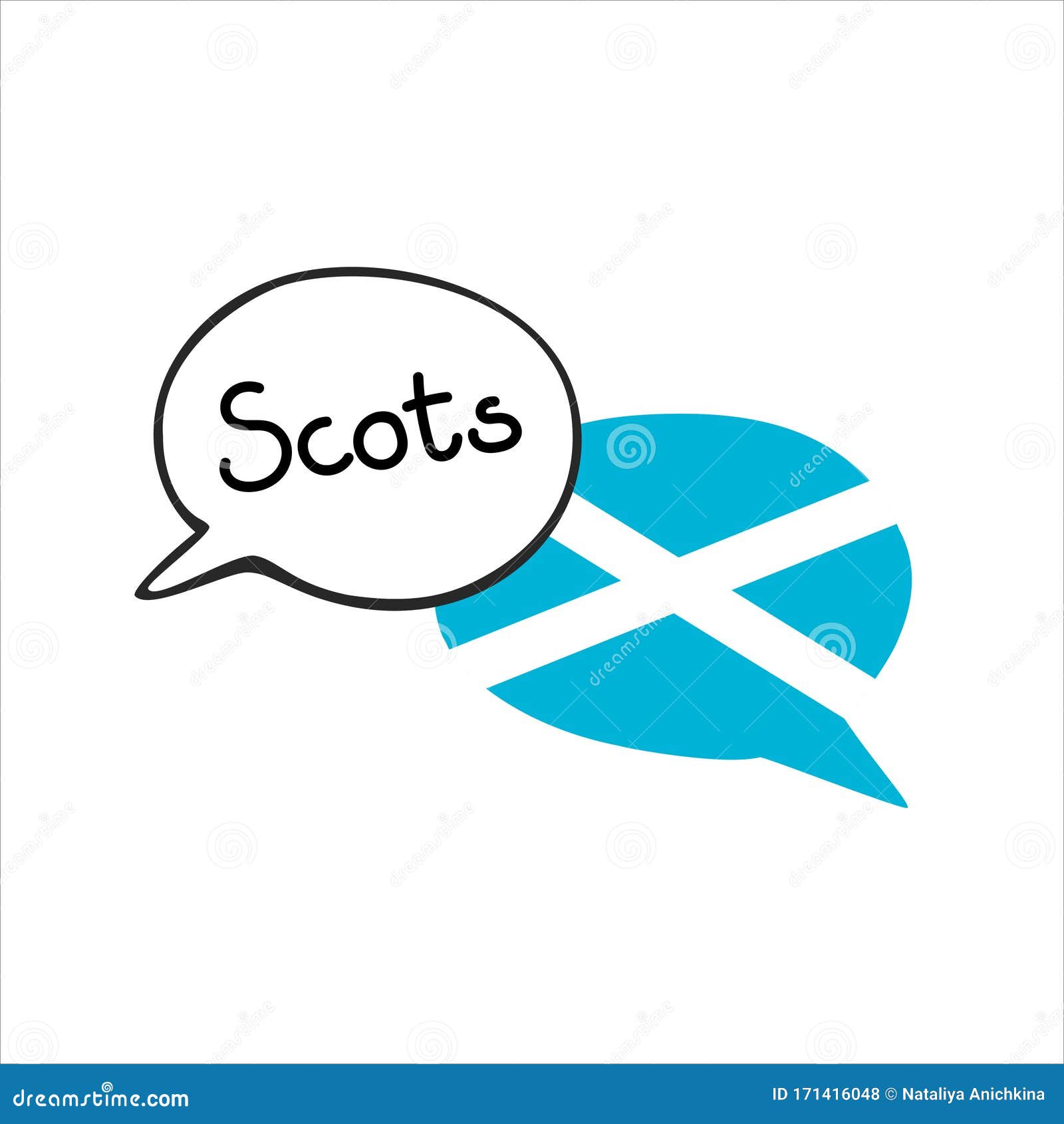Flag Of Scotland Also Known As St Andrews Cross Or The Saltire Vector ...
