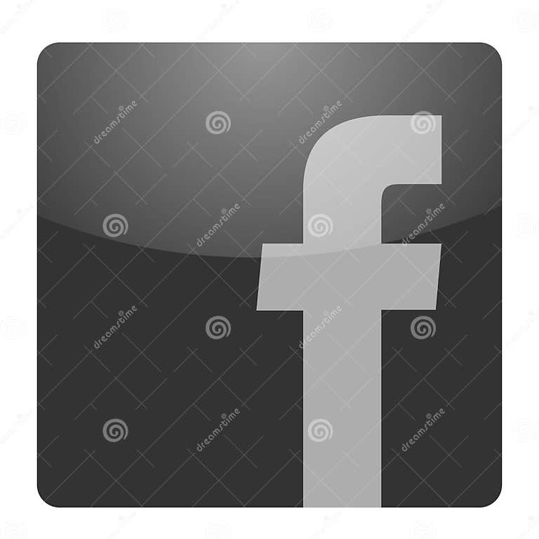 Facebook Logo Icon Facebook Text Vector Illustrations on White ...