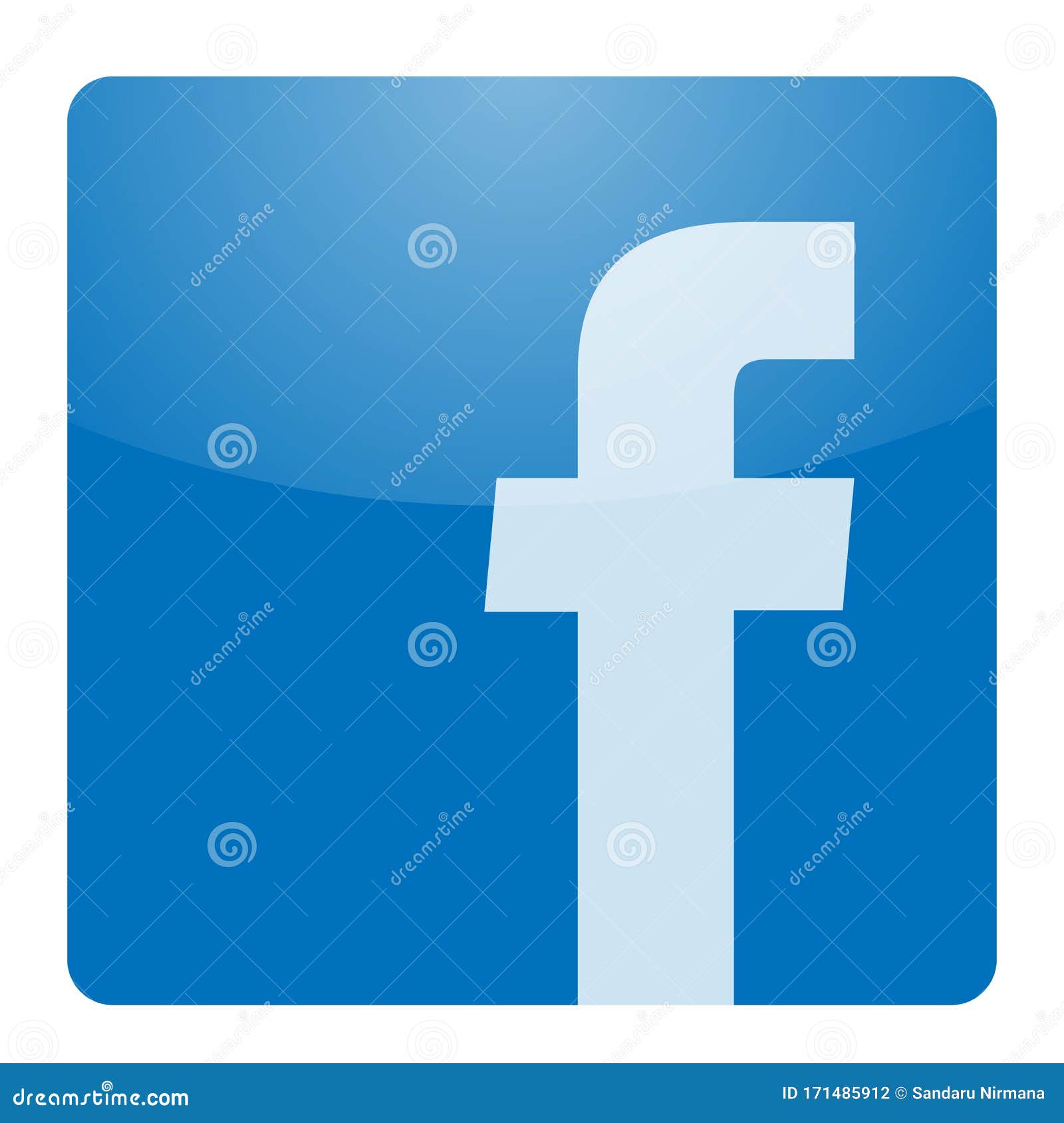 Facebook Logo Icon Facebook Text Vector Illustrations On White ...