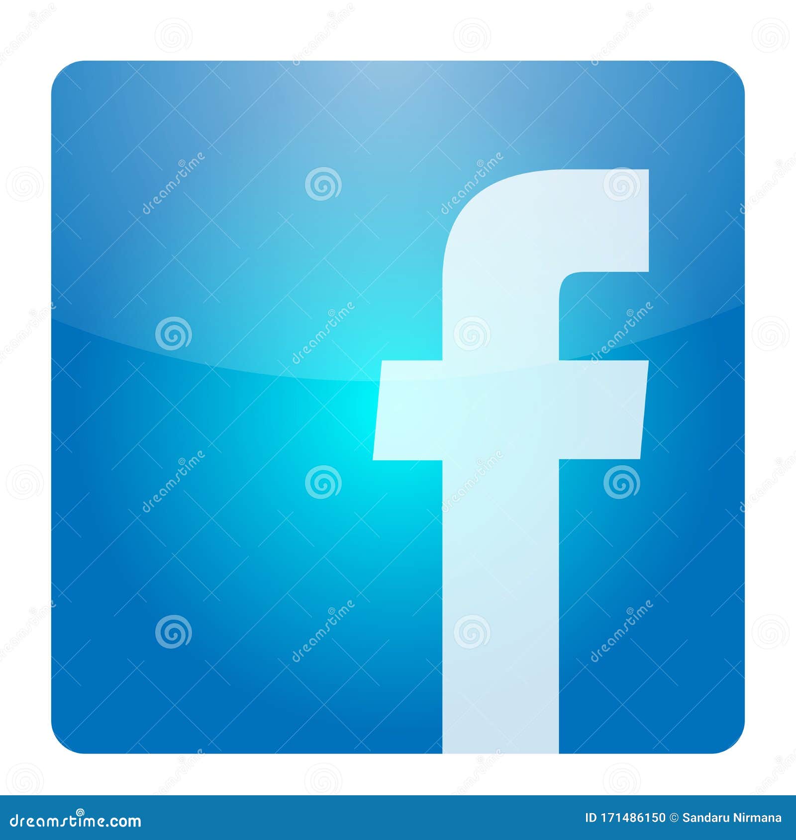 Facebook Logo Icon Facebook Text Vector Illustrations on White ...
