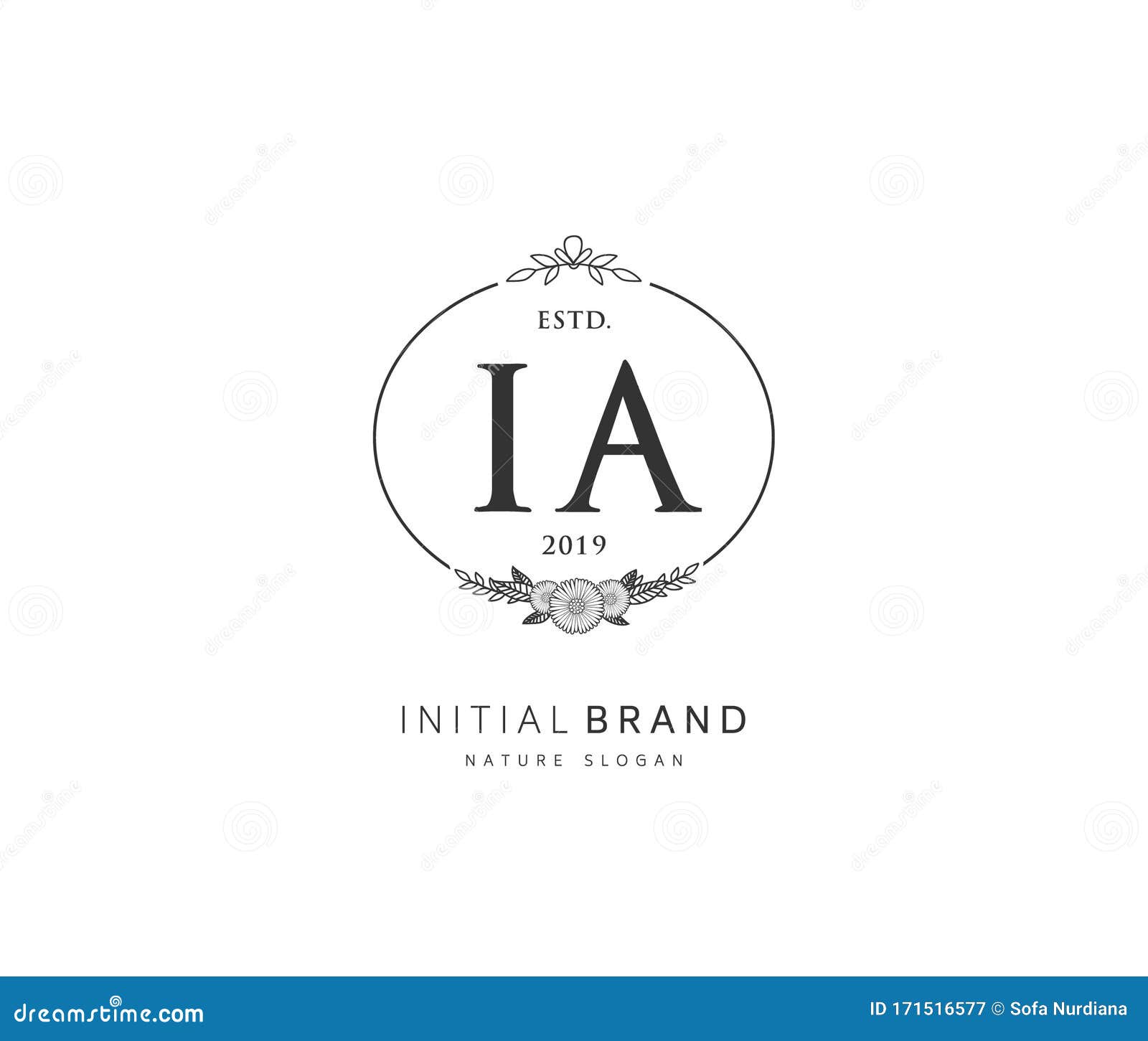 IA Beauty Vector Initial Logo, Handwriting Logo of Initial Signature ...