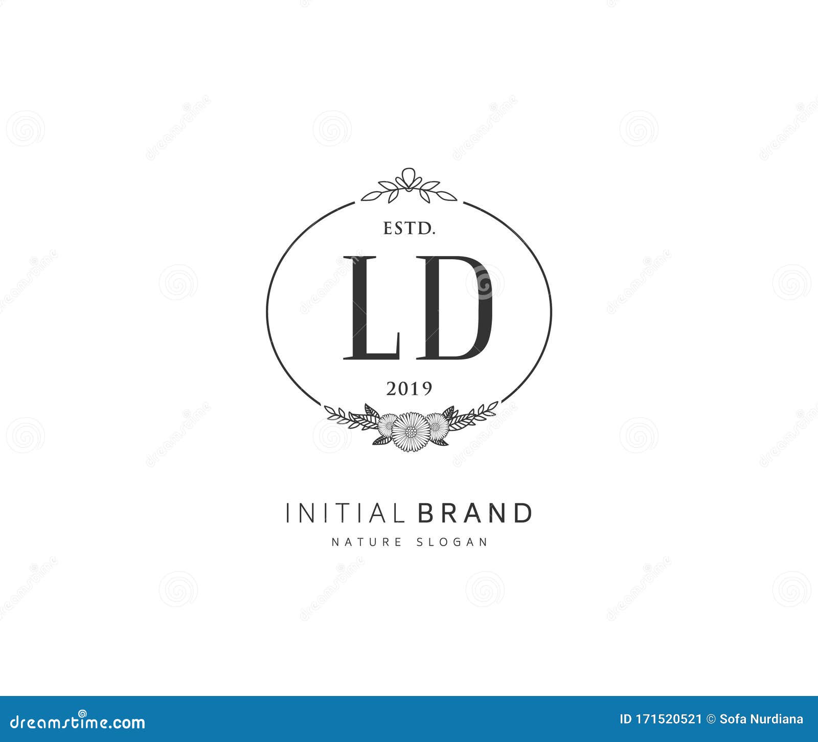 LD Beauty Vector Initial Logo, Handwriting Logo of Initial Signature ...