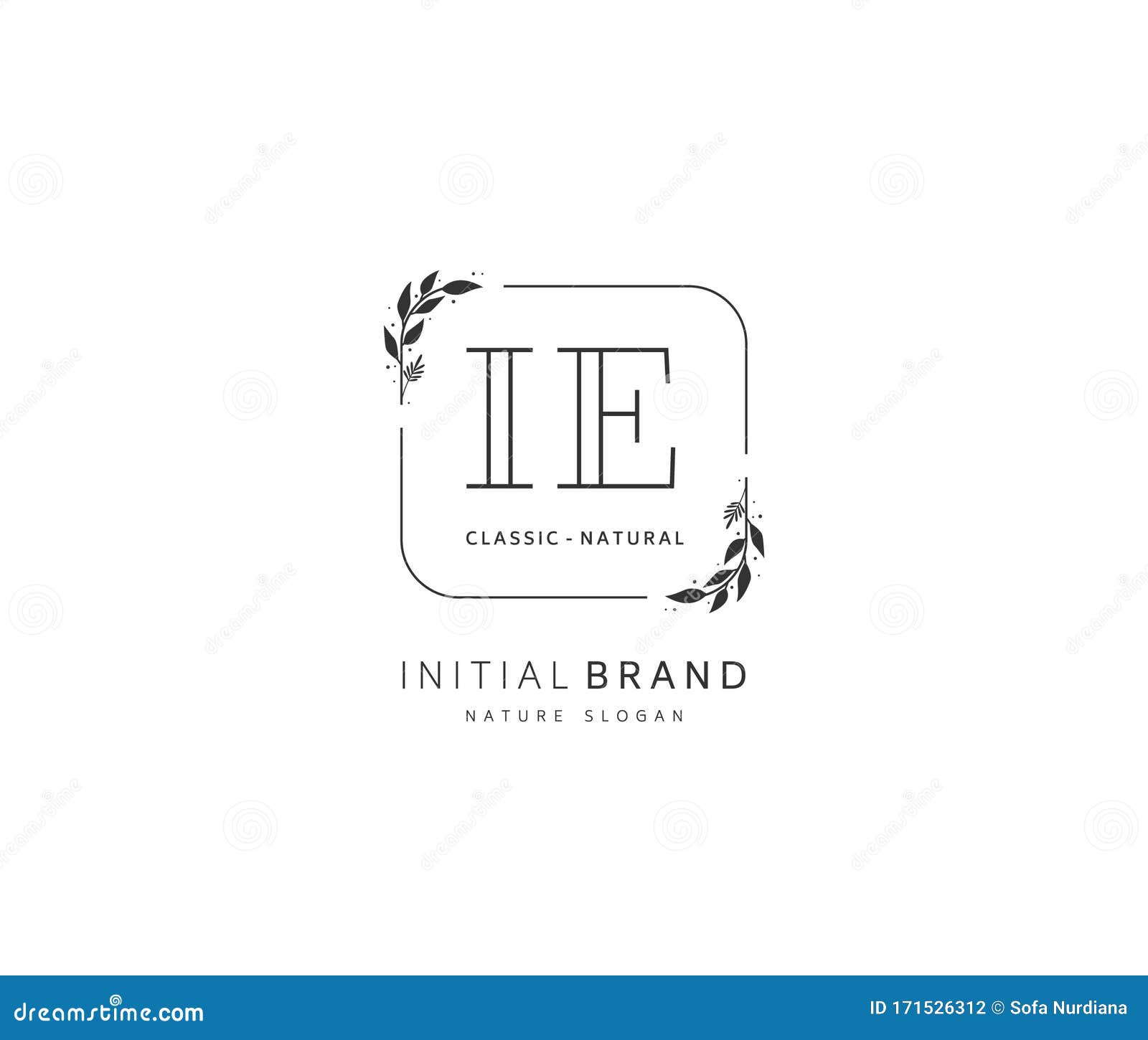 IE Beauty Vector Initial Logo, Handwriting Logo of Initial Signature ...