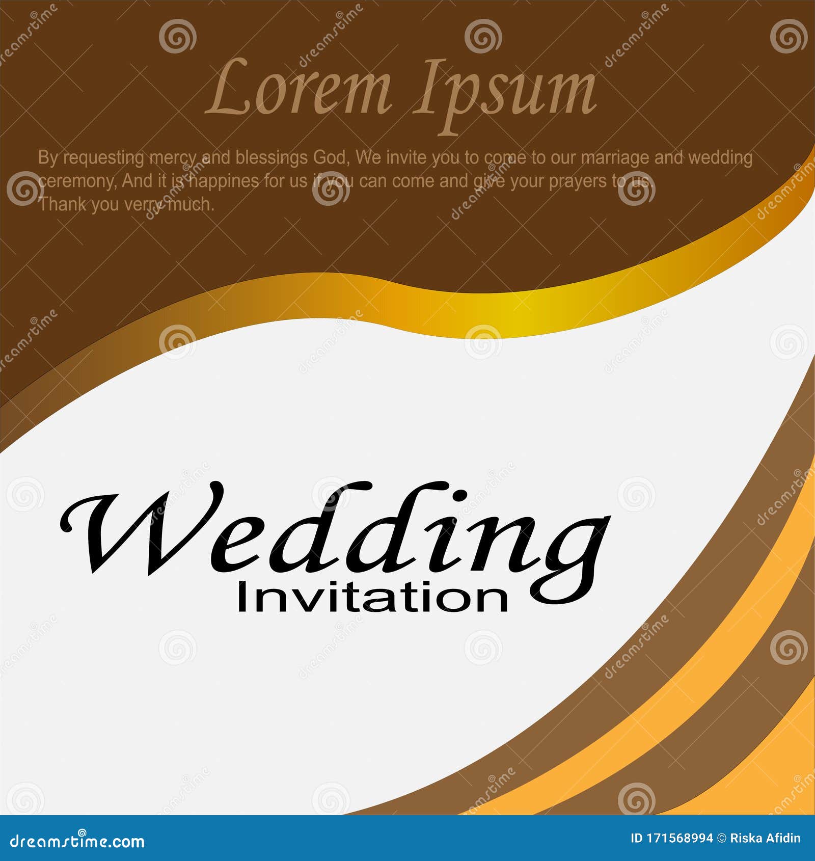 Example of a Wedding Invitation Banner Design Stock Vector ...