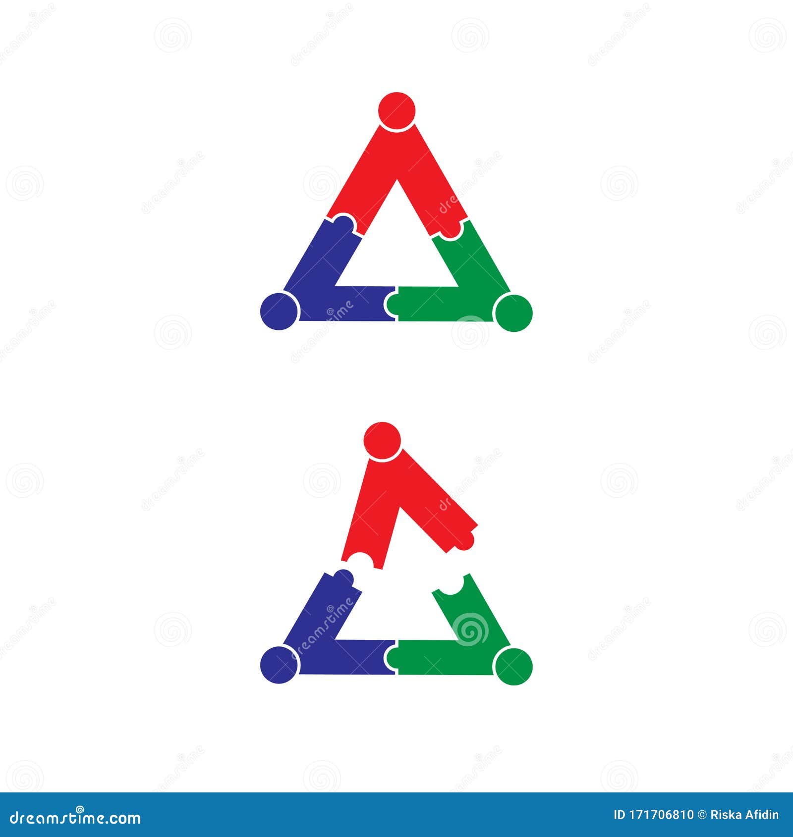 Abstract Community Triagle Logo, Vector Template Design, Stock Vector ...