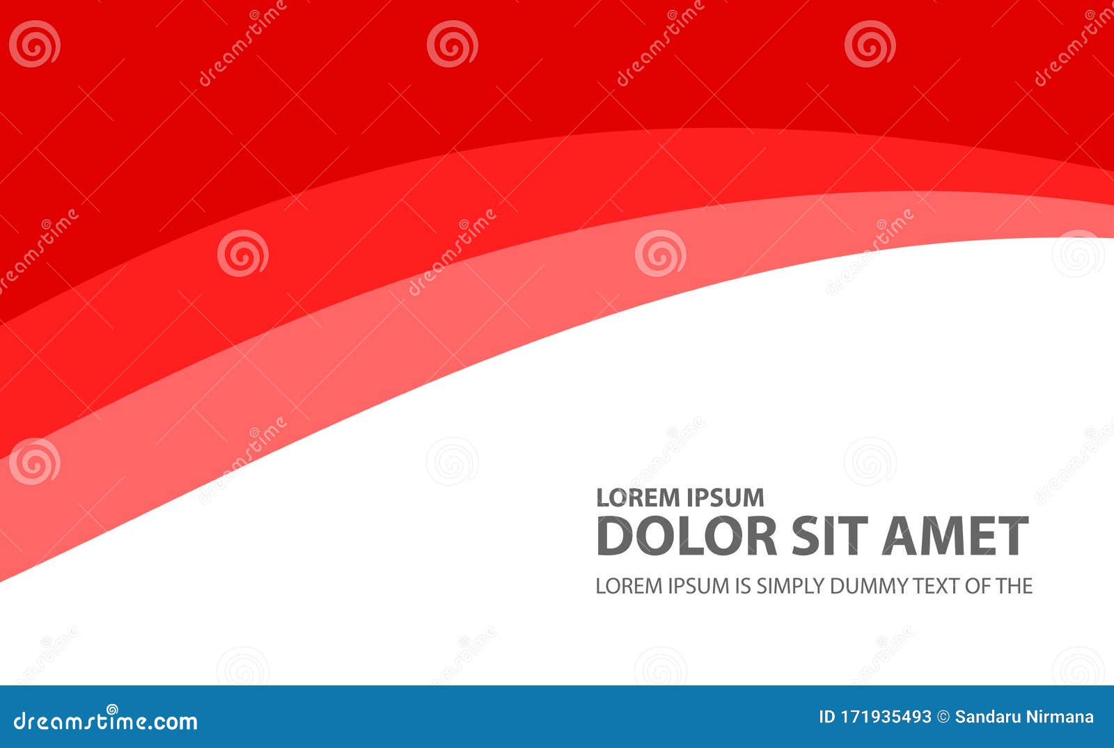 Red Vector Template Abstract Background with Curves Lines for Flyer ...