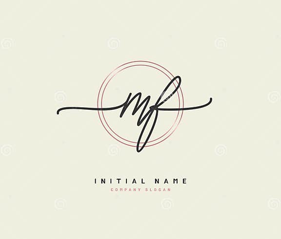 MF Beauty Vector Initial Logo, Handwriting Logo of Initial Signature ...