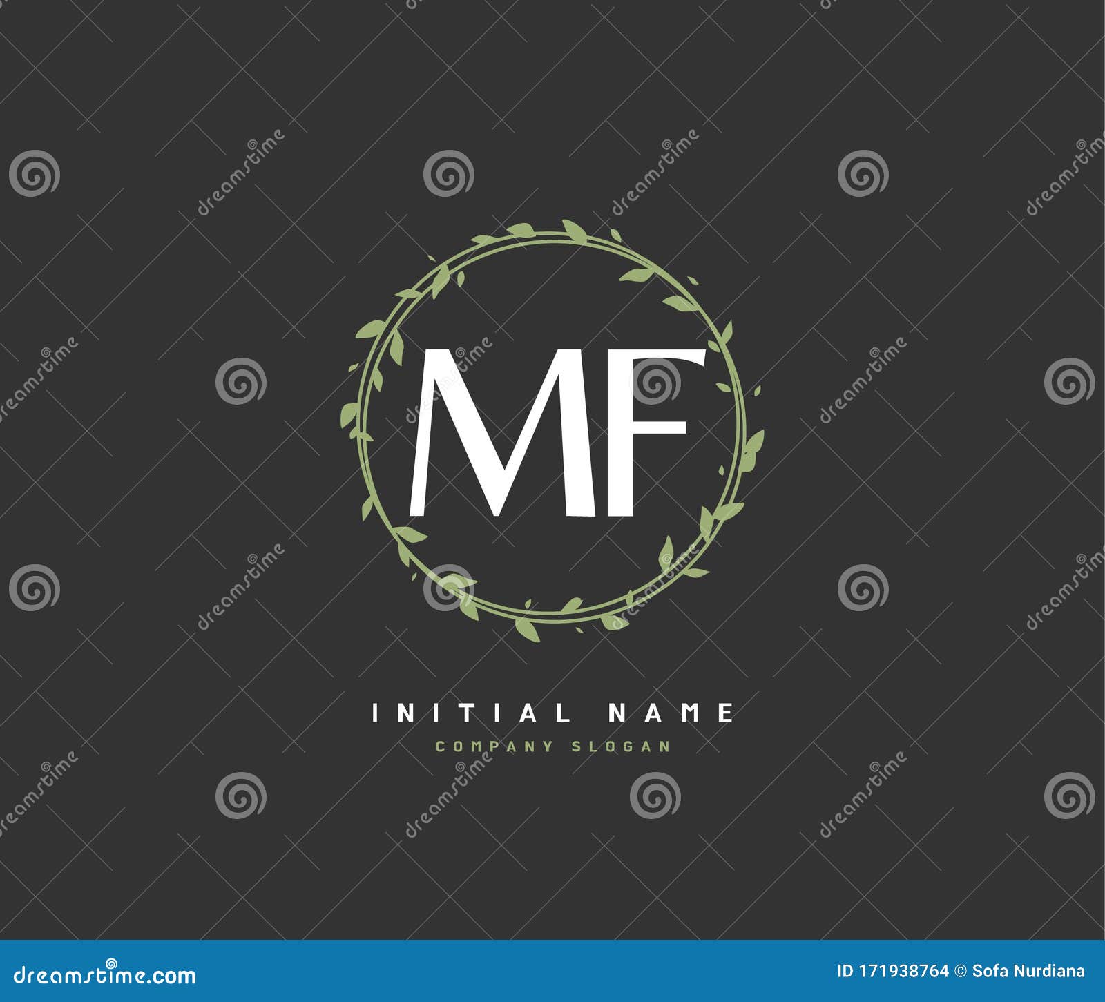 MF Beauty Vector Initial Logo, Handwriting Logo of Initial Signature ...