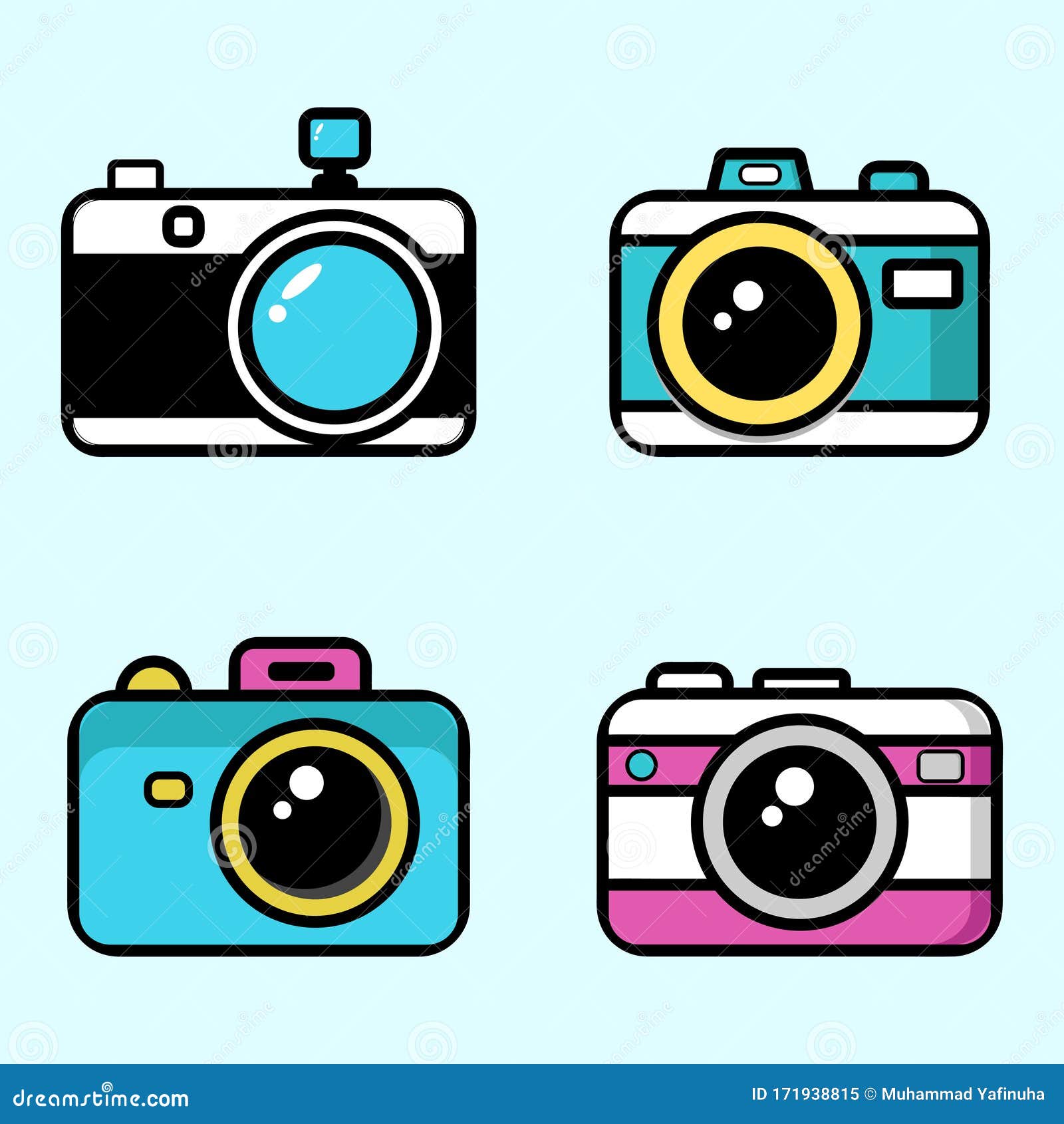 Illustration Vector Graphic of Types of Modern Camera Types Stock ...