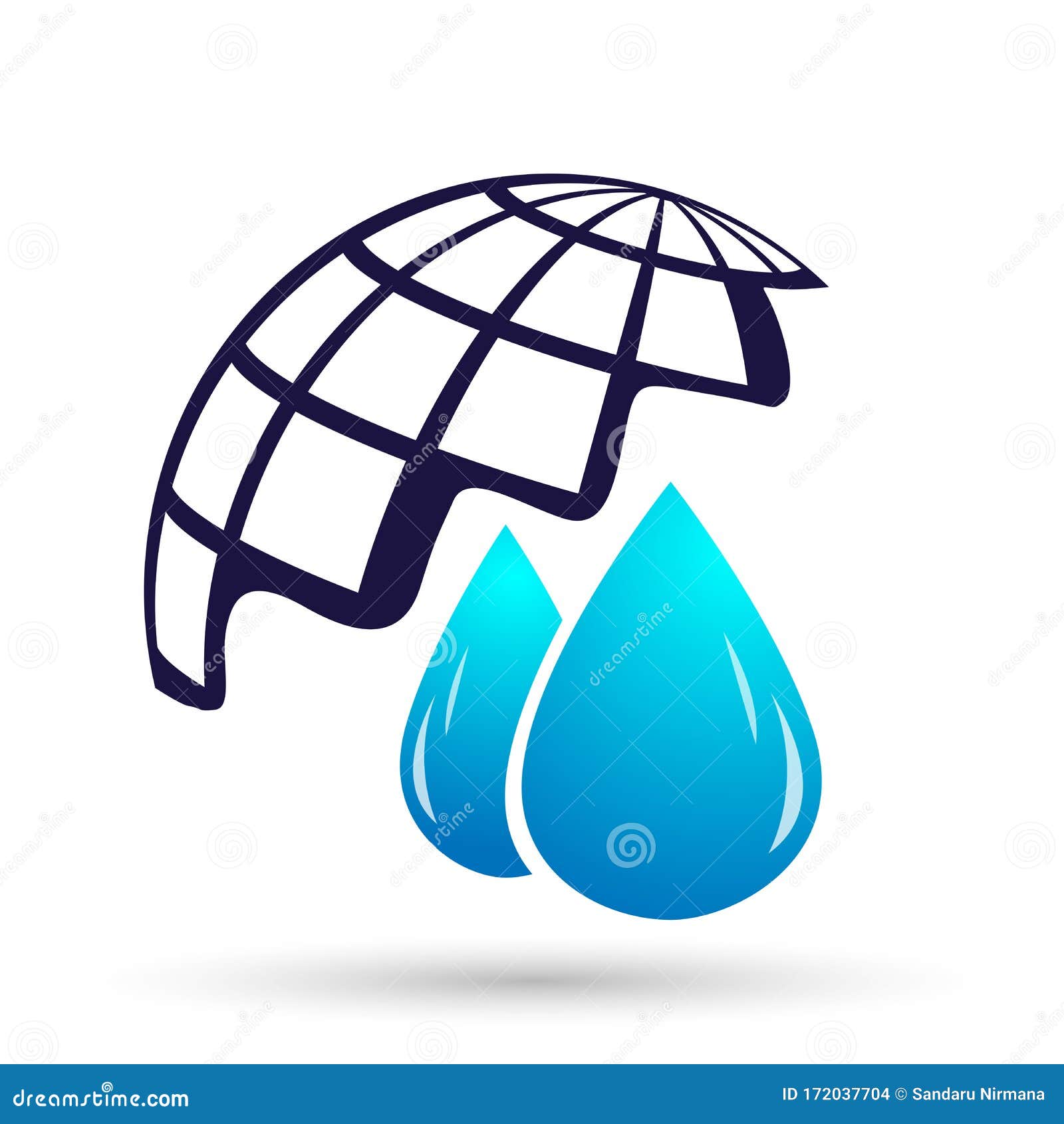 Globe Water Drop Save Logo Concept of Water Drop with World Save Earth ...