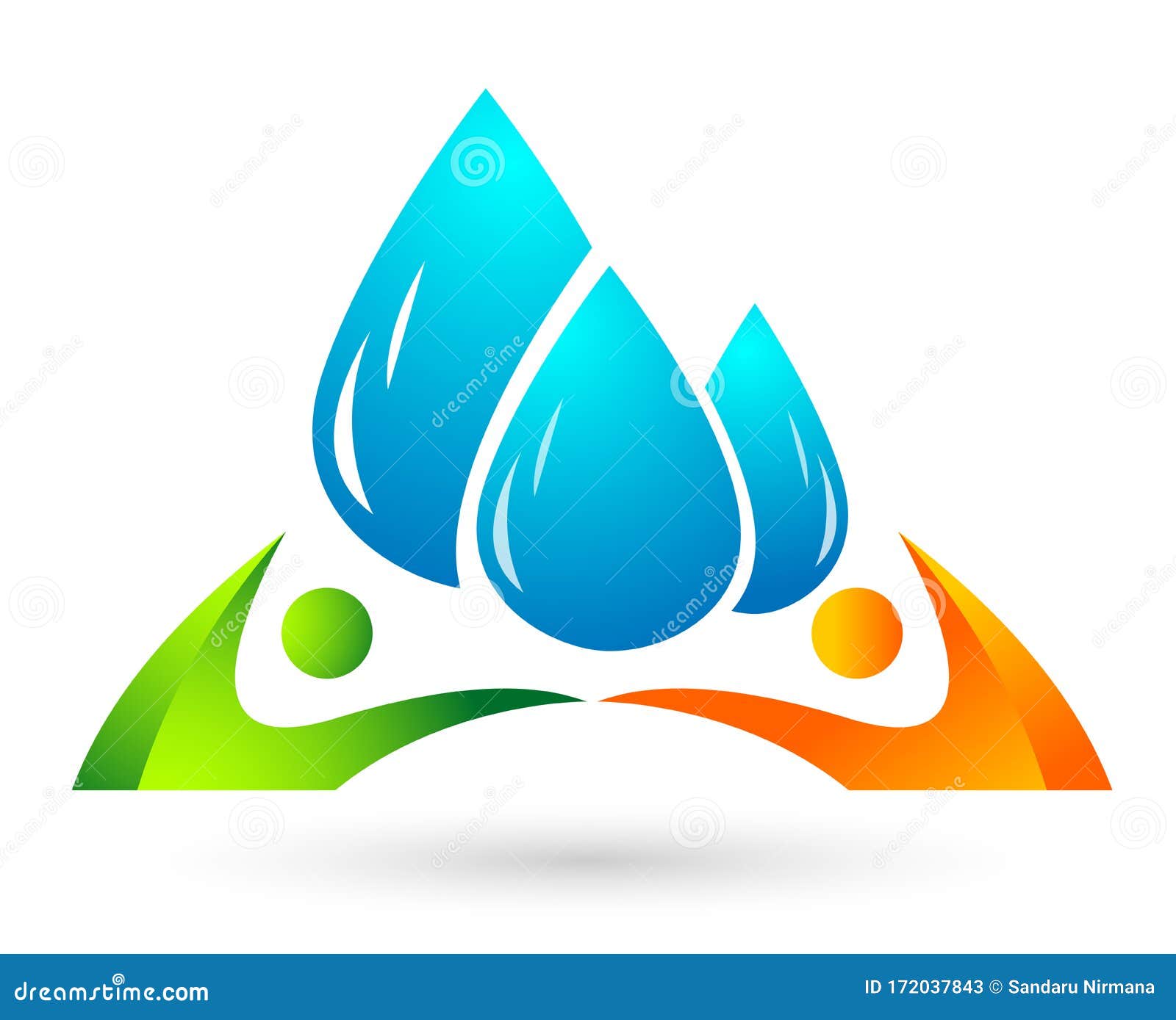 Globe Water Drop Save Logo Concept of Water Drop with World Save Earth ...