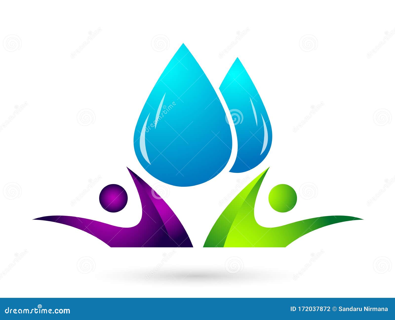 Globe Water Drop Save Logo Concept of Water Drop with World Save Earth ...
