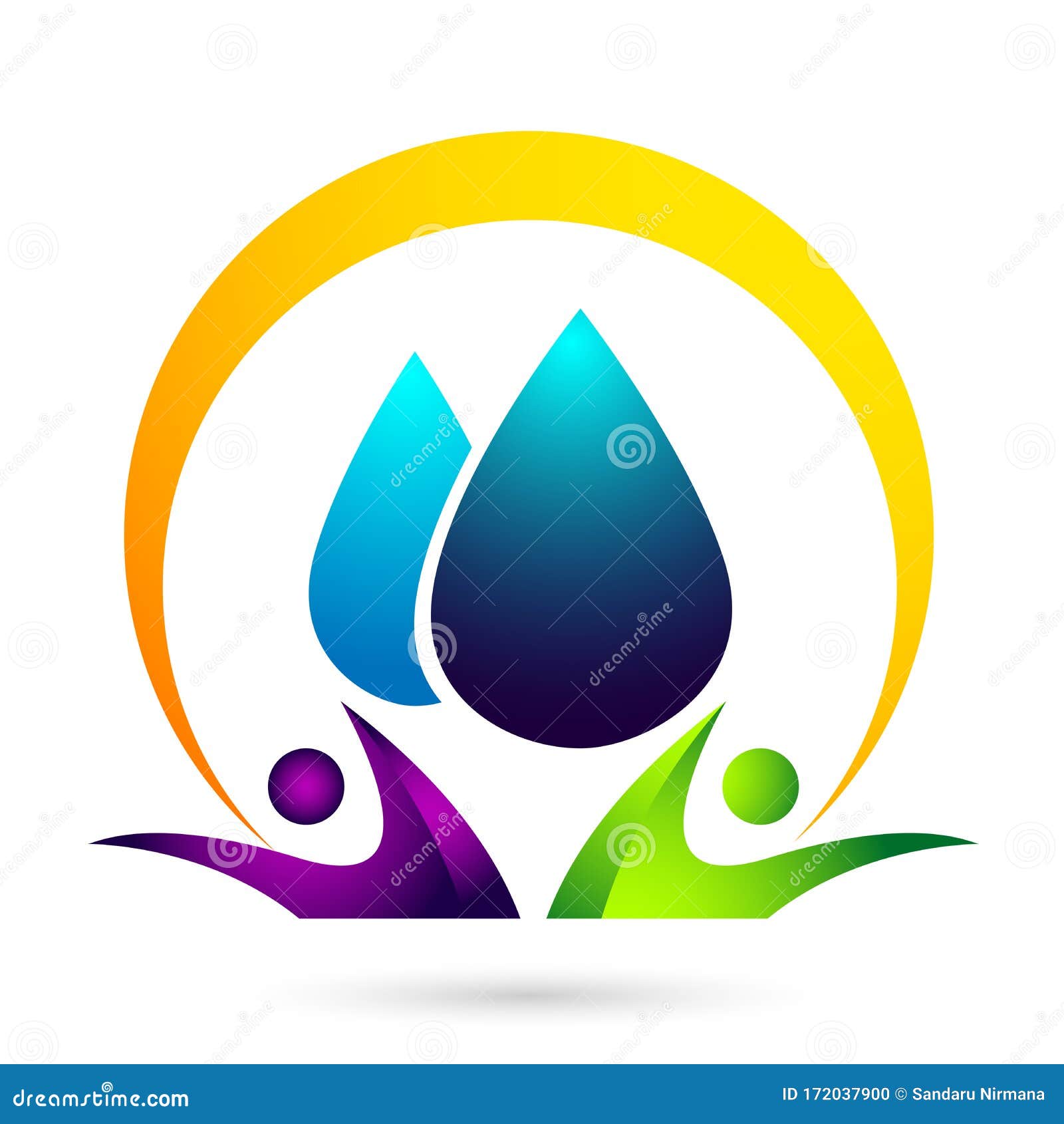Globe Water Drop Save Logo Concept of Water Drop with World Save Earth ...
